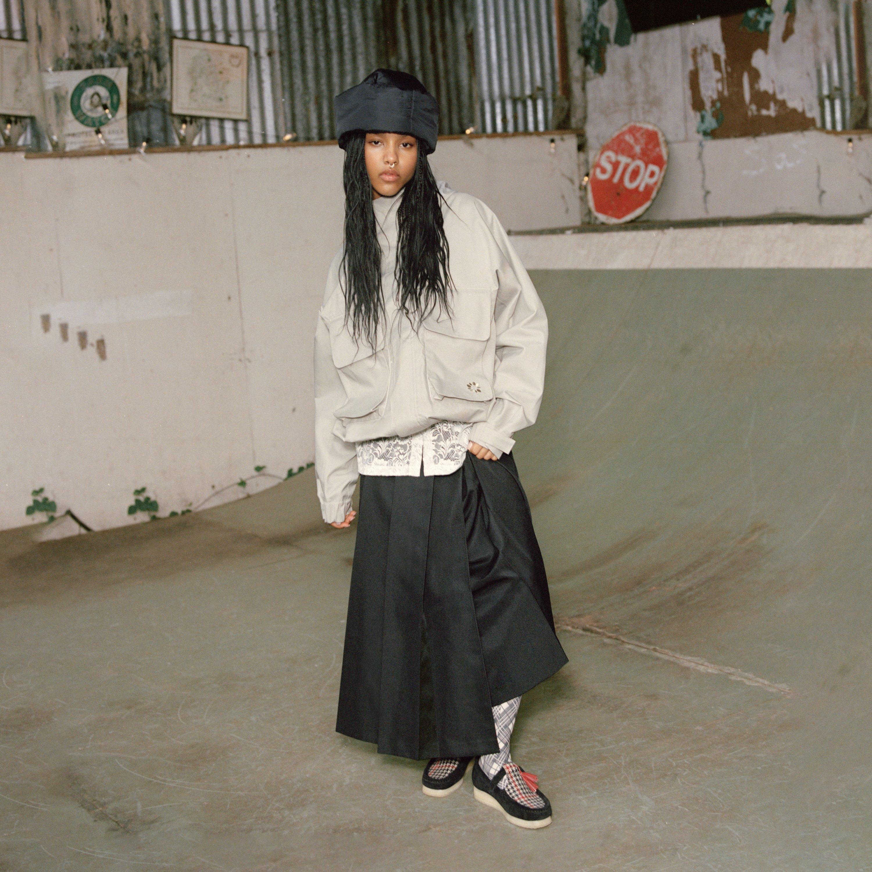 Womens Wallabee T Bar Black Tweed Combination T Bar Shoes | Clarks