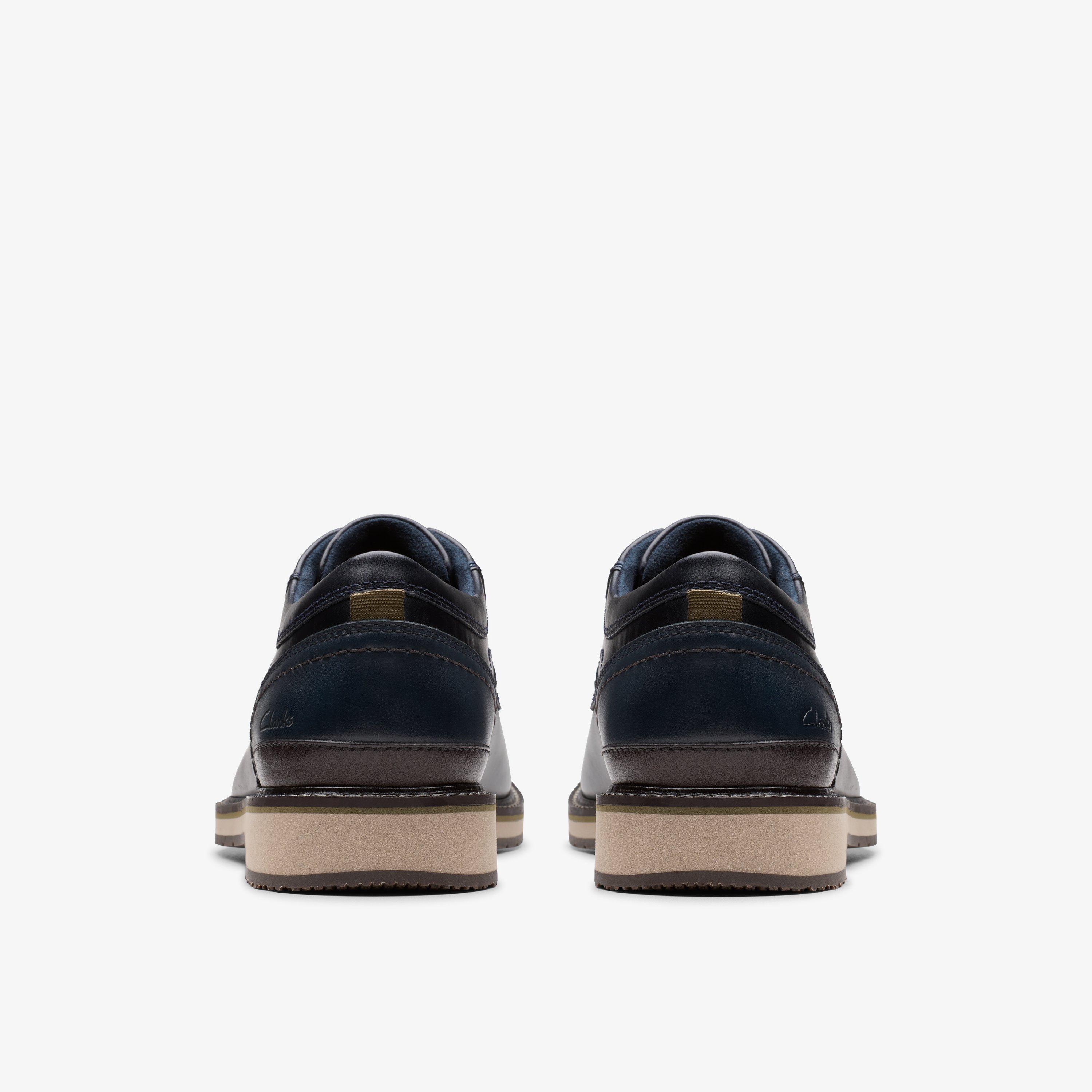 Mens Monahan Plain Navy Oxford Shoes | Clarks