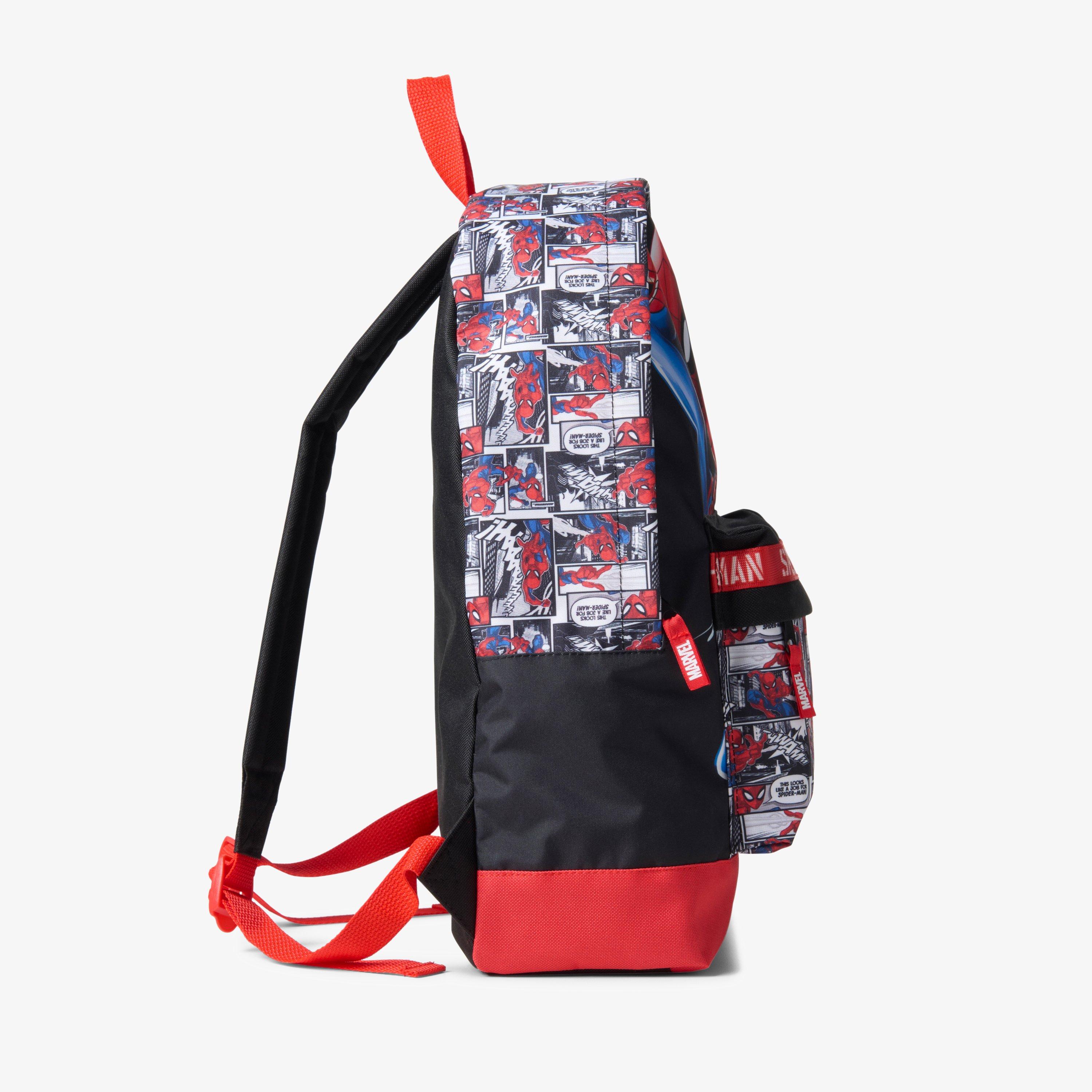 Boys Girls Kids Unisex Spider-Man Large Backpack Red Combination Bags ...