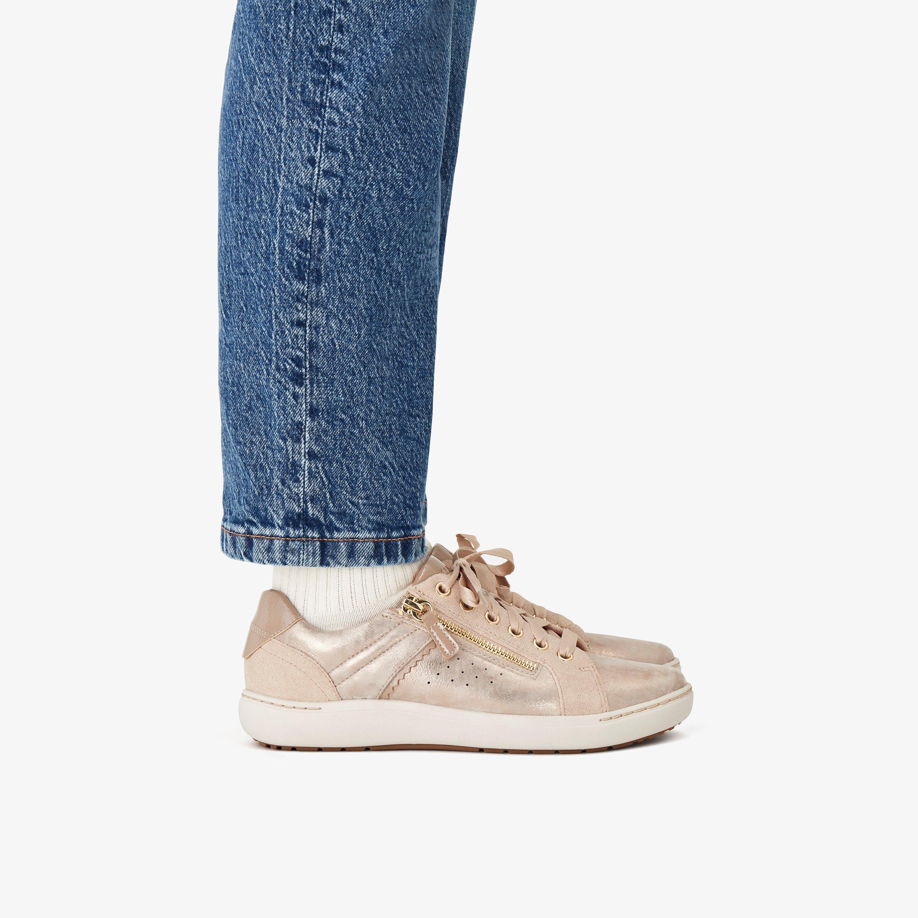 Womens Nalle Zen Metallic Trainers, Lace Up Trainers | Clarks UK