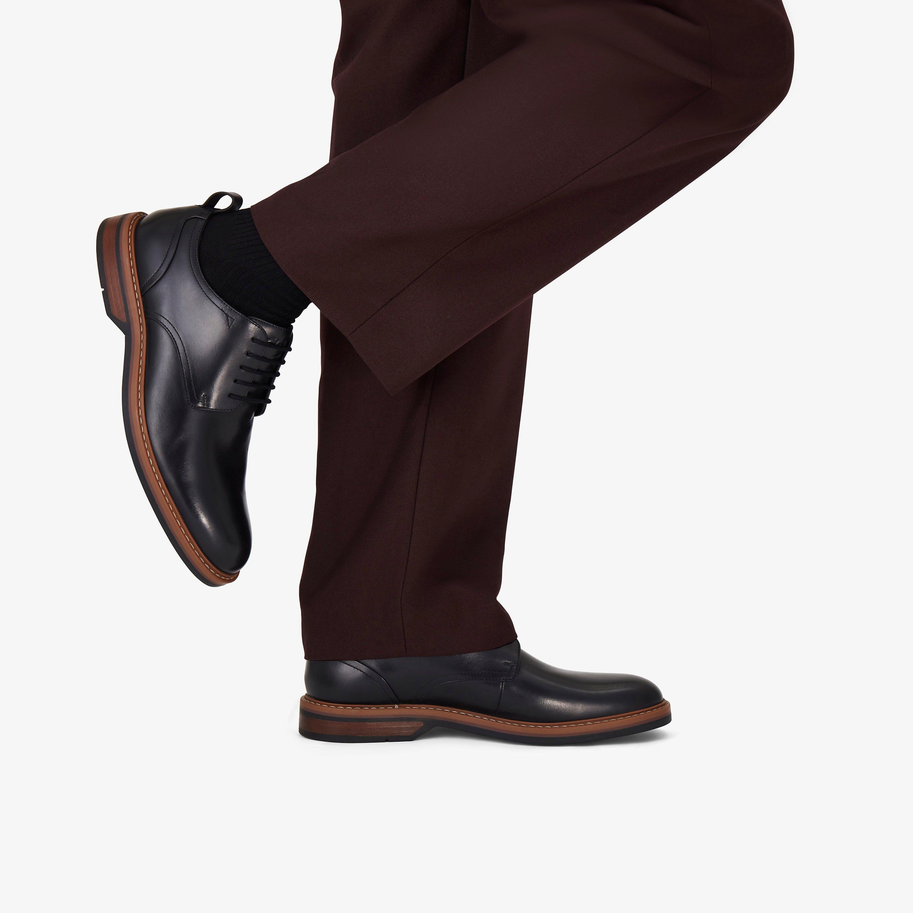 Mens Aldwin Lace Black Leather Oxfords | Clarks