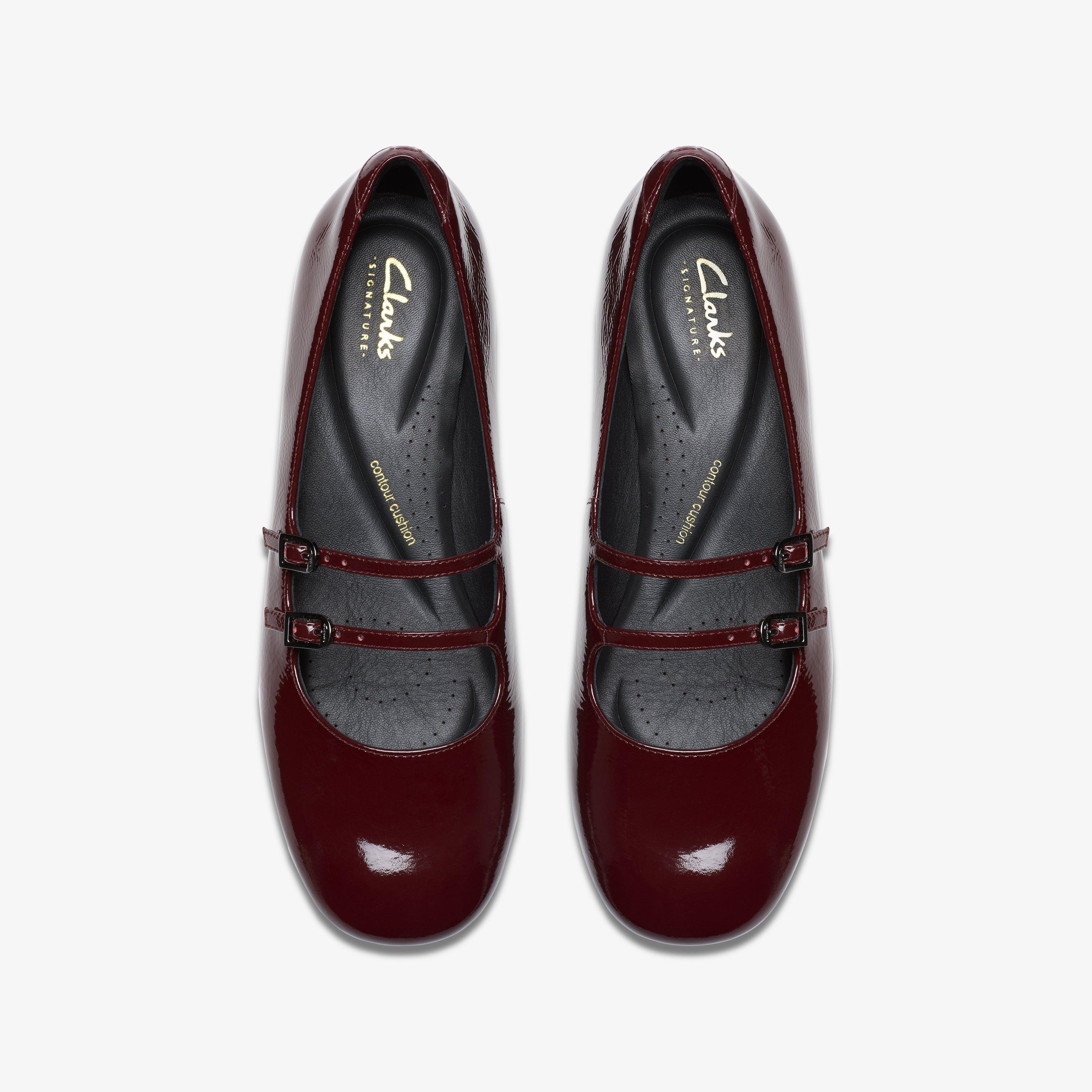 Womens Daiss 30 Shine Burgundy Patent Bar Shoes, Court Shoes, Pumps ...