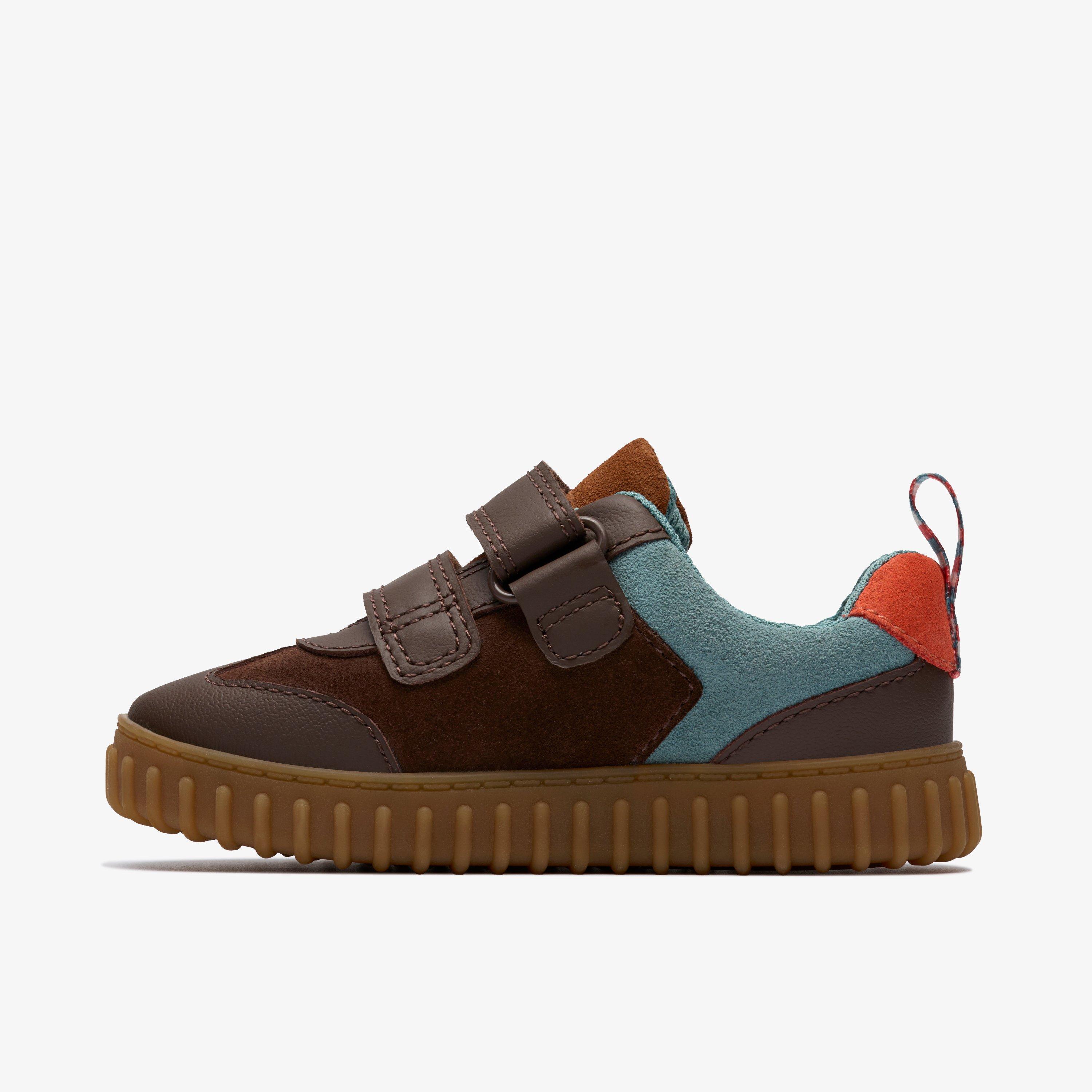 Boys, Girls, Kids Unisex Cove Den Toddler Chestnut Trainers, Riptape ...