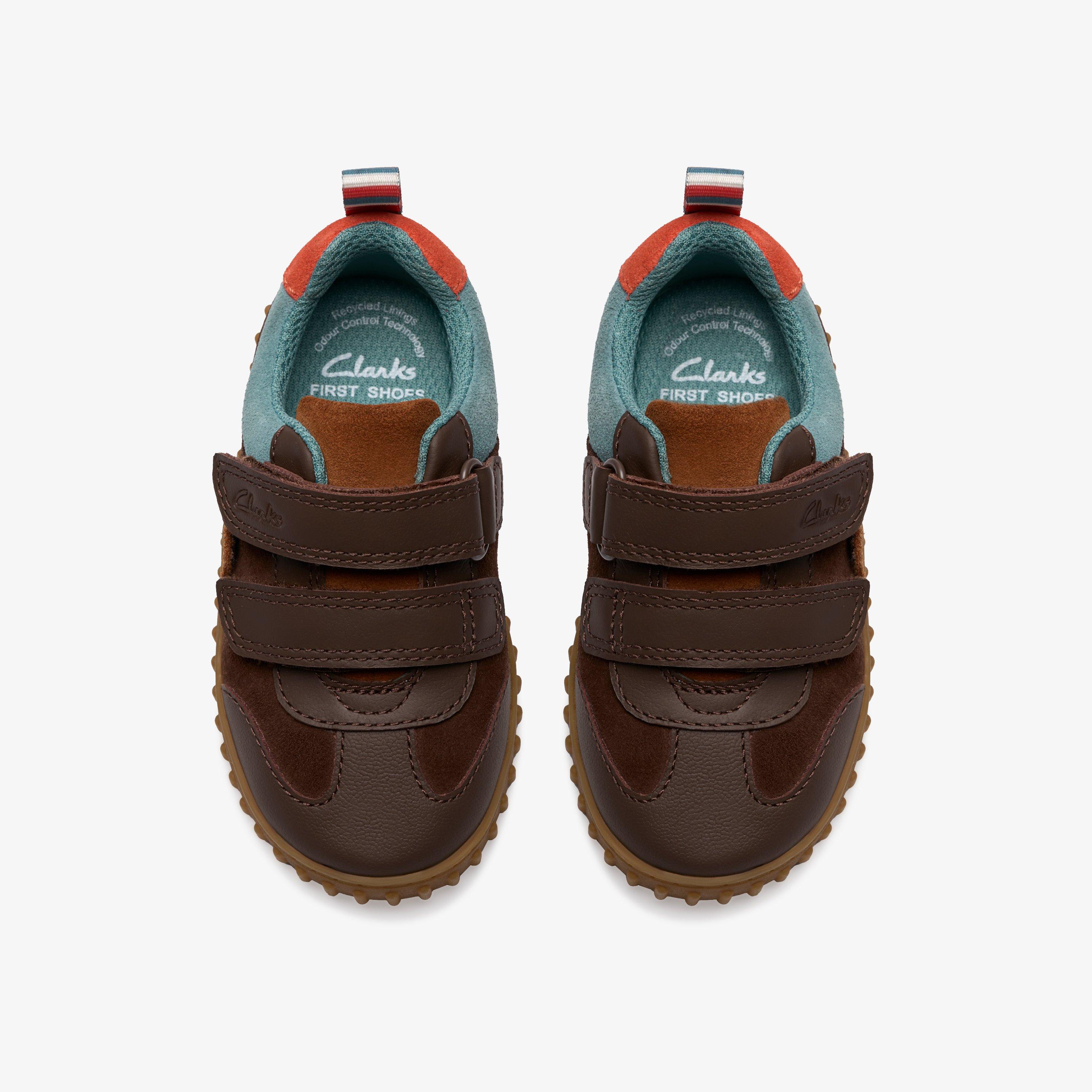 Boys, Girls, Kids Unisex Cove Den Toddler Chestnut Trainers, Riptape ...