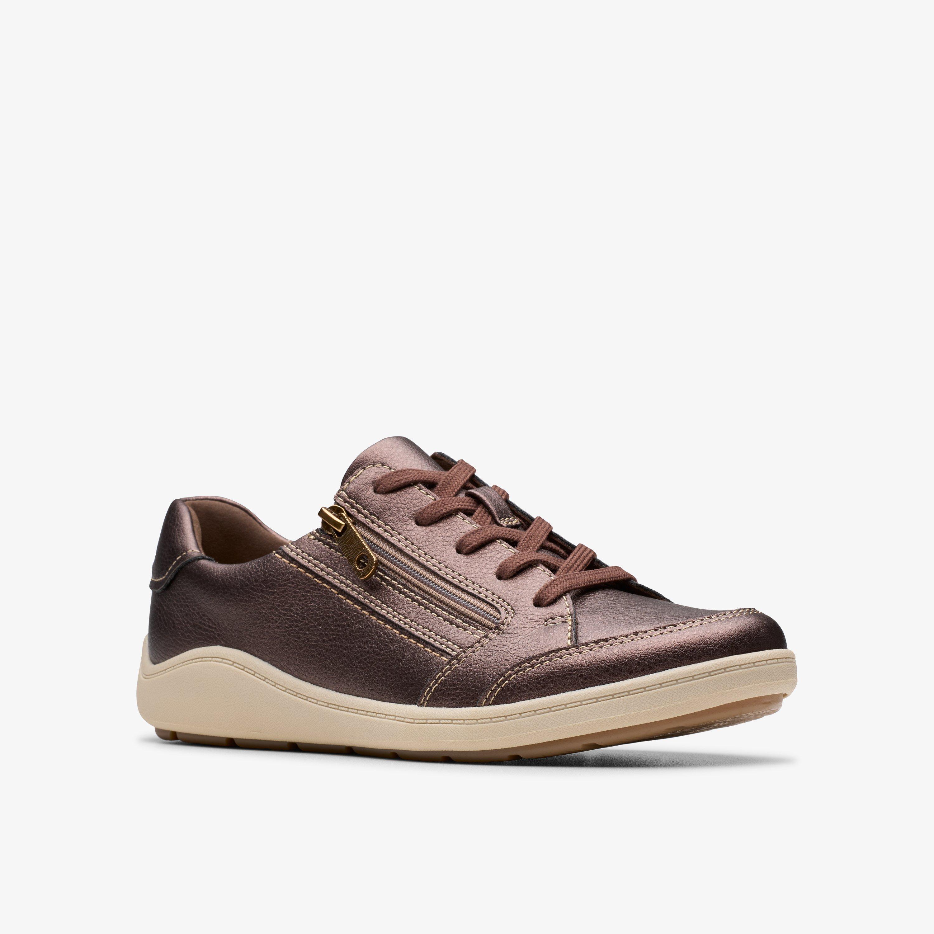 Womens Bryianne Bayla Bronze Metallic Trainers | Clarks Outlet