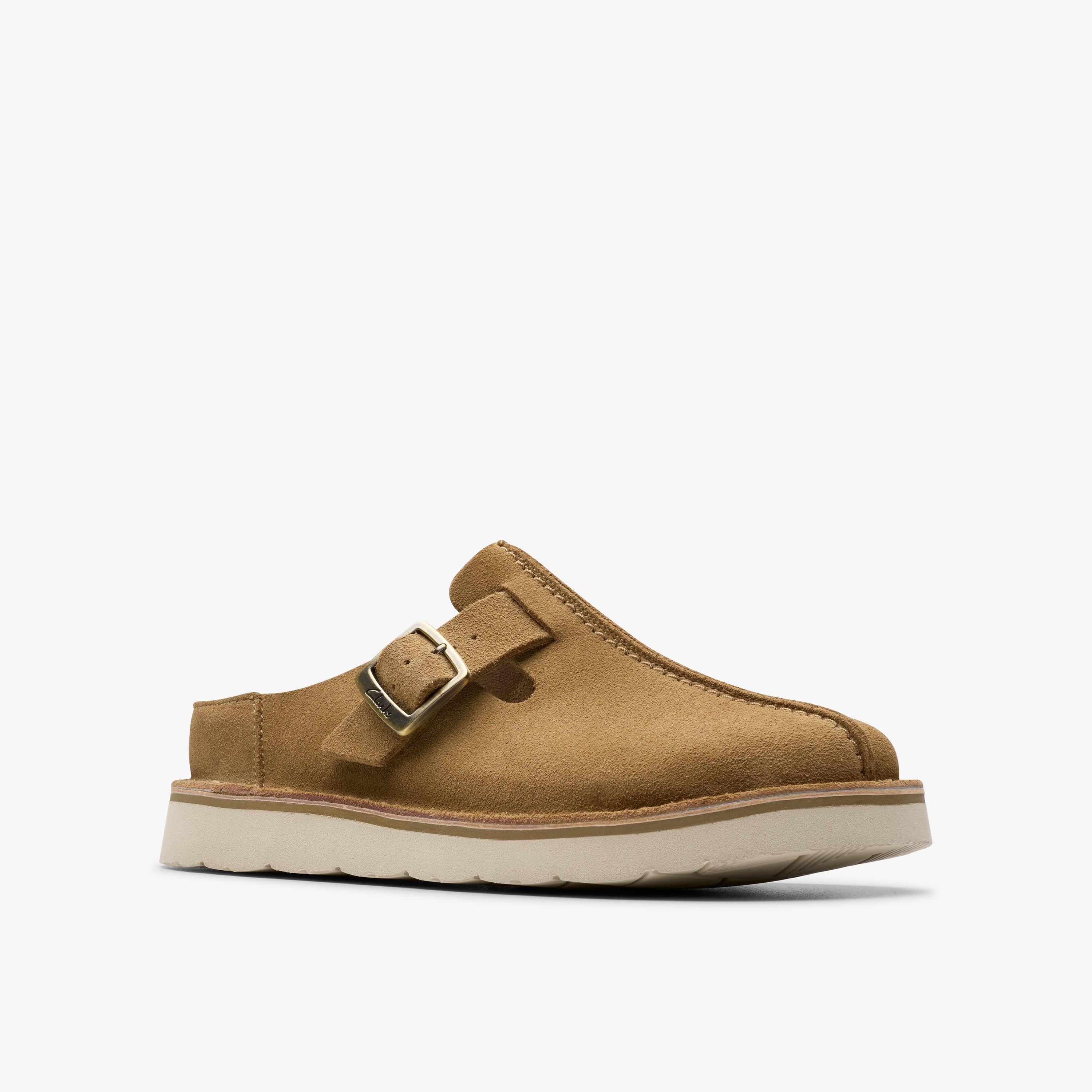 Womens Solsbury Mule Dark Sand Suede Mules, Slip Ons | Clarks UK
