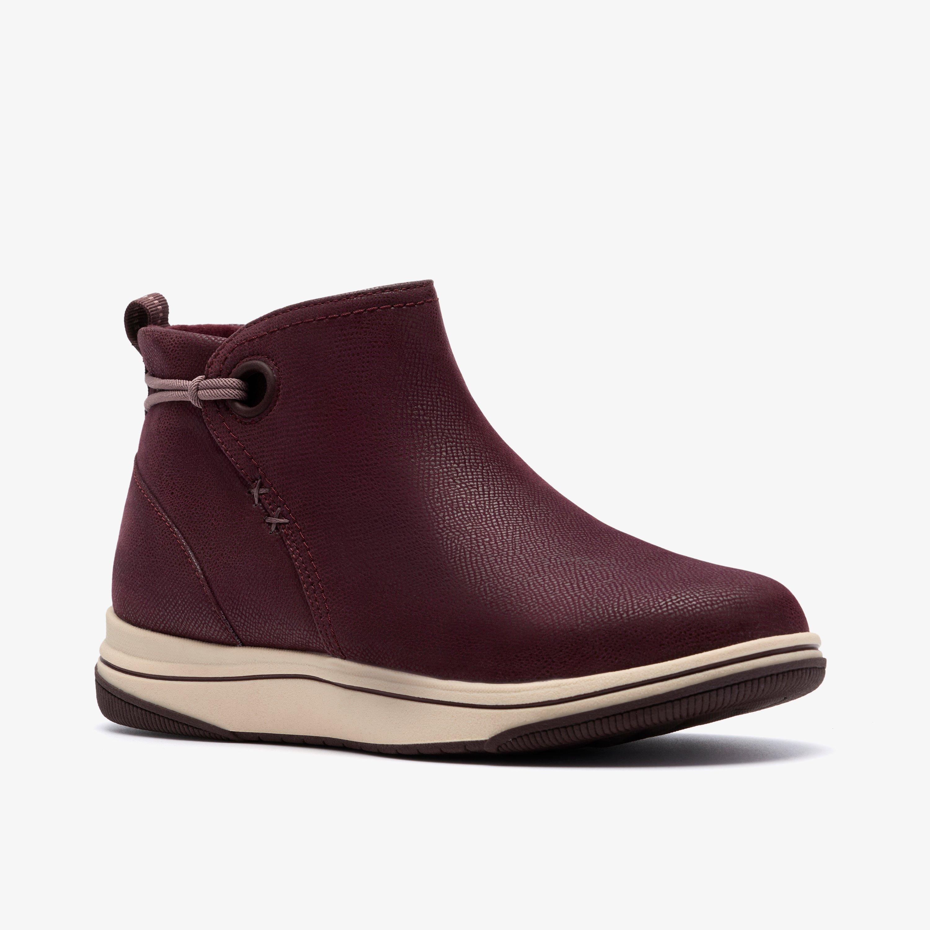 Womens Breeze Derby Merlot Ankle Boots | Clarks