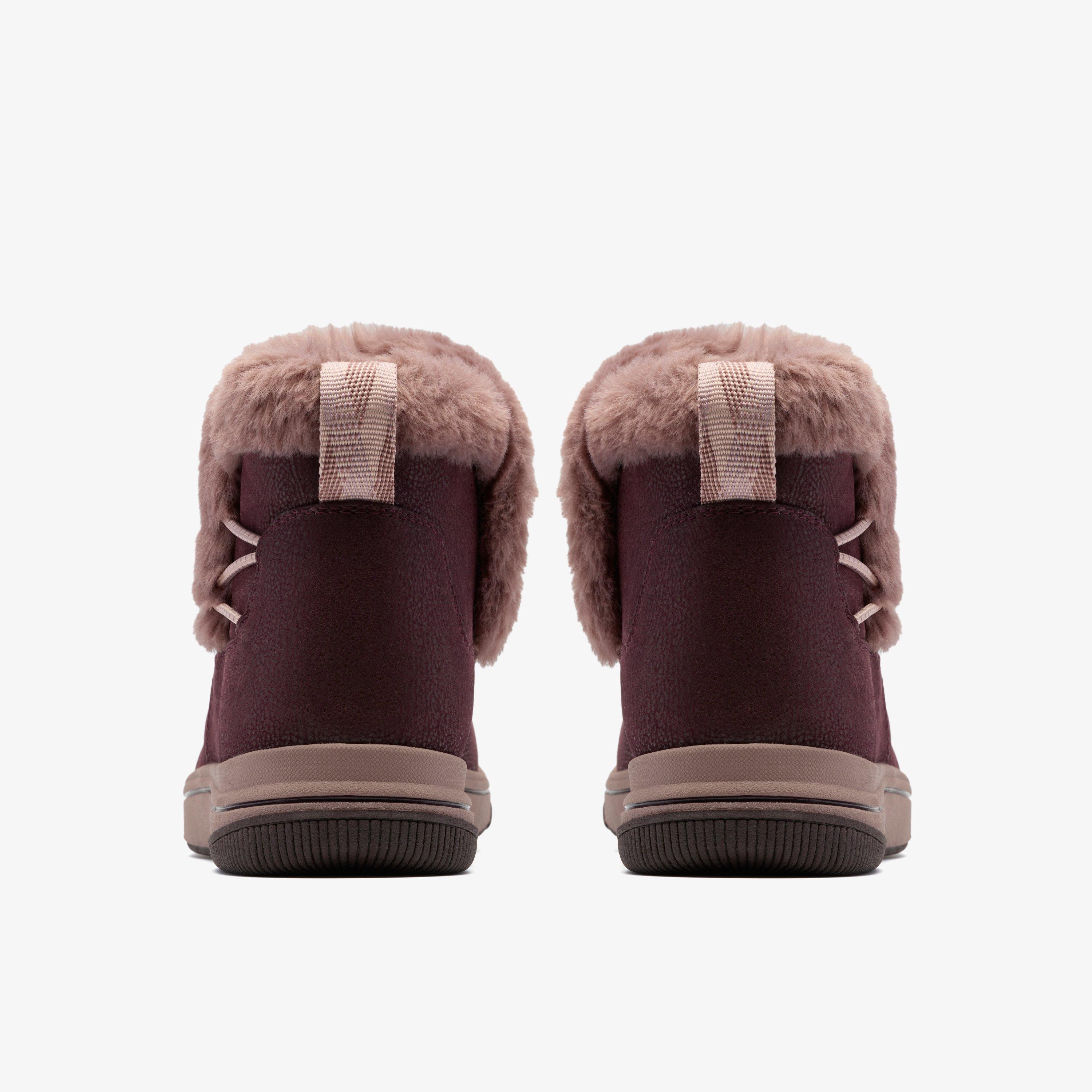 Womens Breeze Fur Merlot Ankle Boots | Clarks
