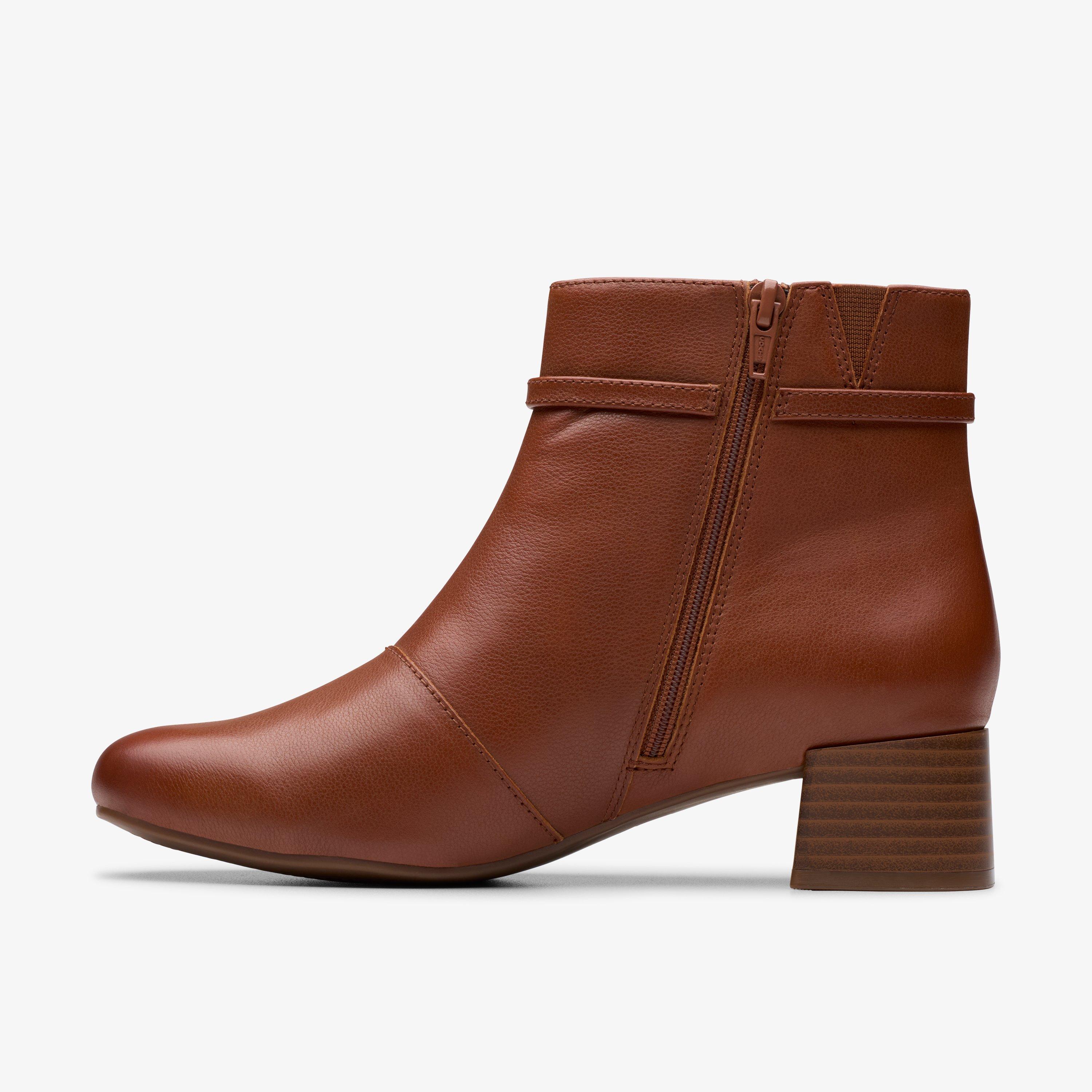 Bottillons en cuir havane foncé Iridessa Air pour femmes | Clarks