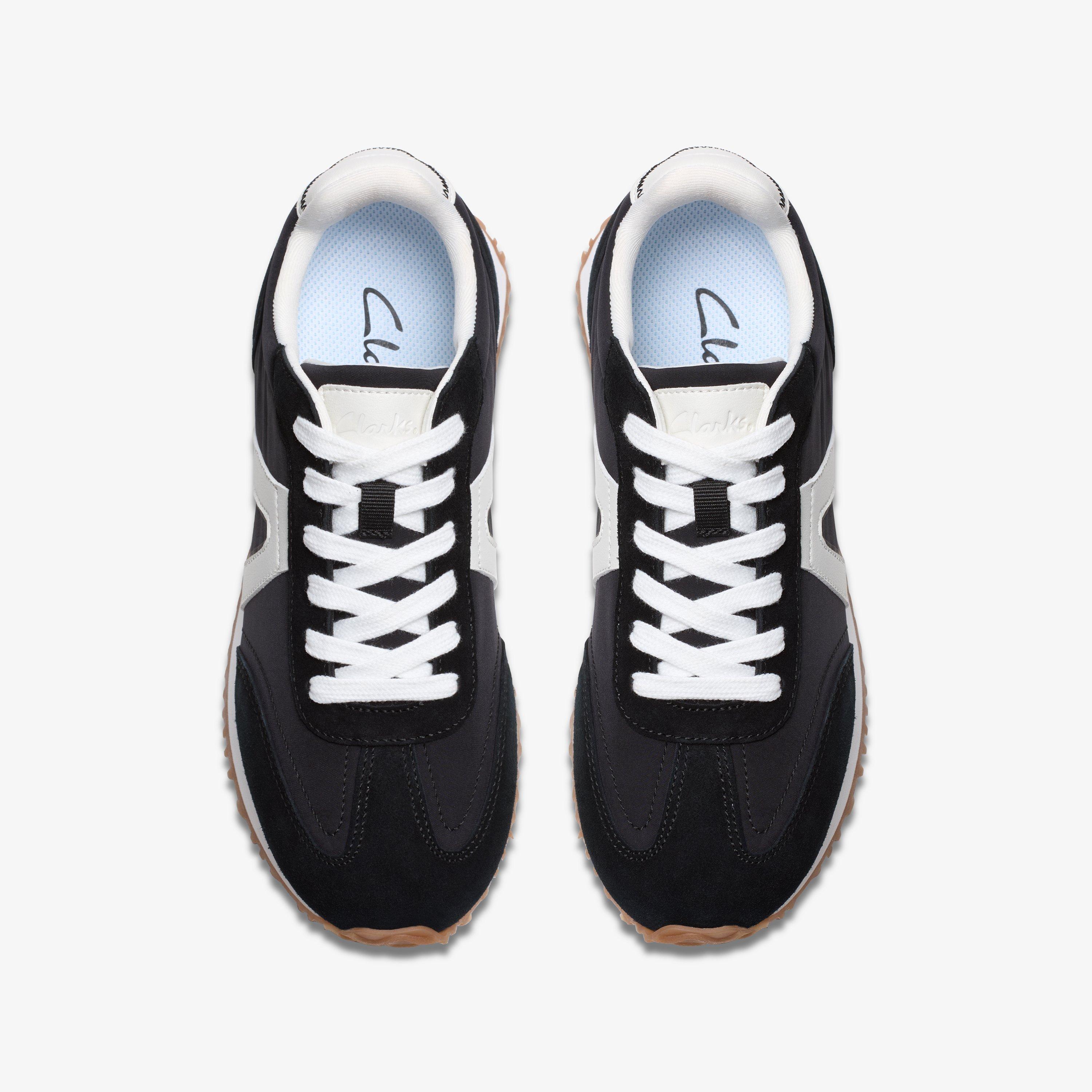 Womens Calo Run Black Combination Trainers, Lace Up Trainers | Clarks UK