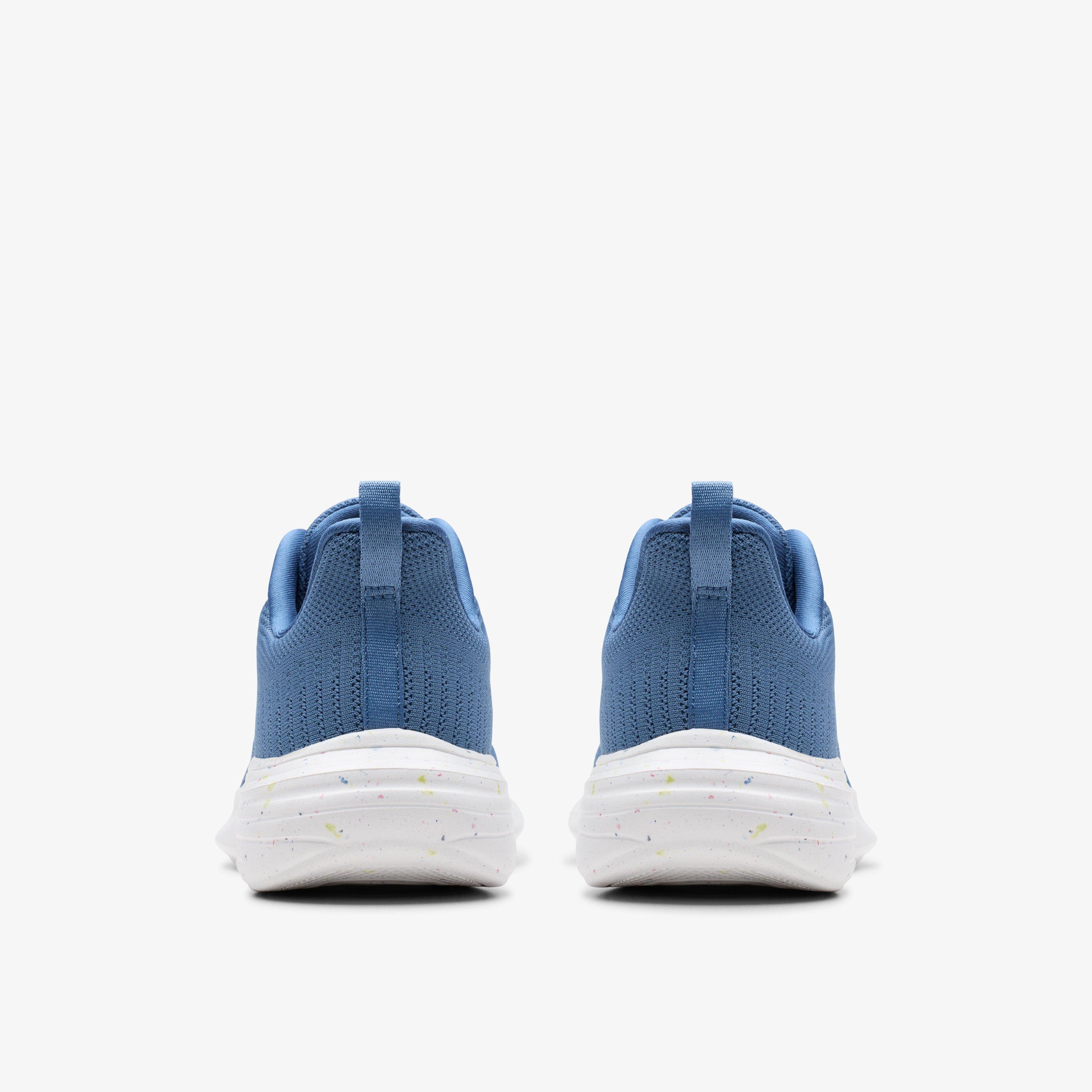 Womens Izza Knit Light Blue Lace Up Trainers | Clarks