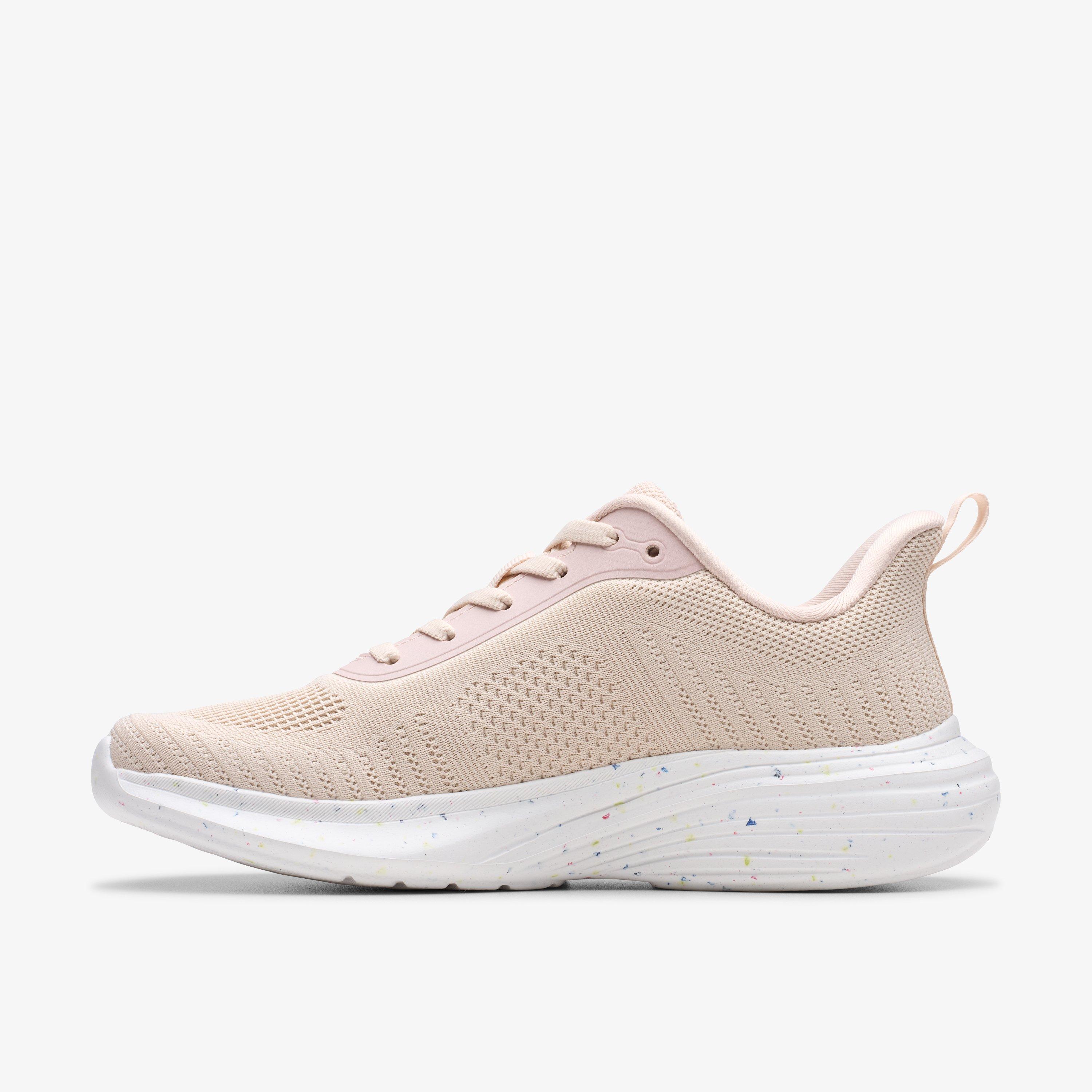 Womens Izza Knit Blush Knit Trainers | Clarks