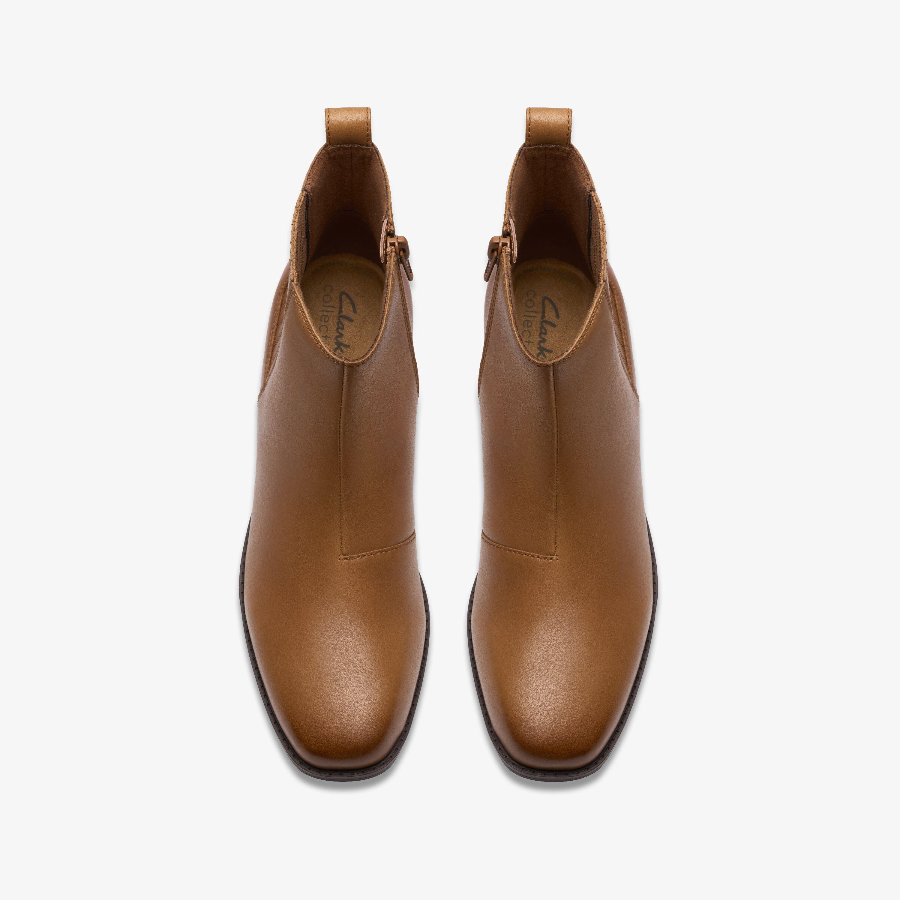 Womens Danyelle Skip Tan Leather Ankle Boots | Clarks