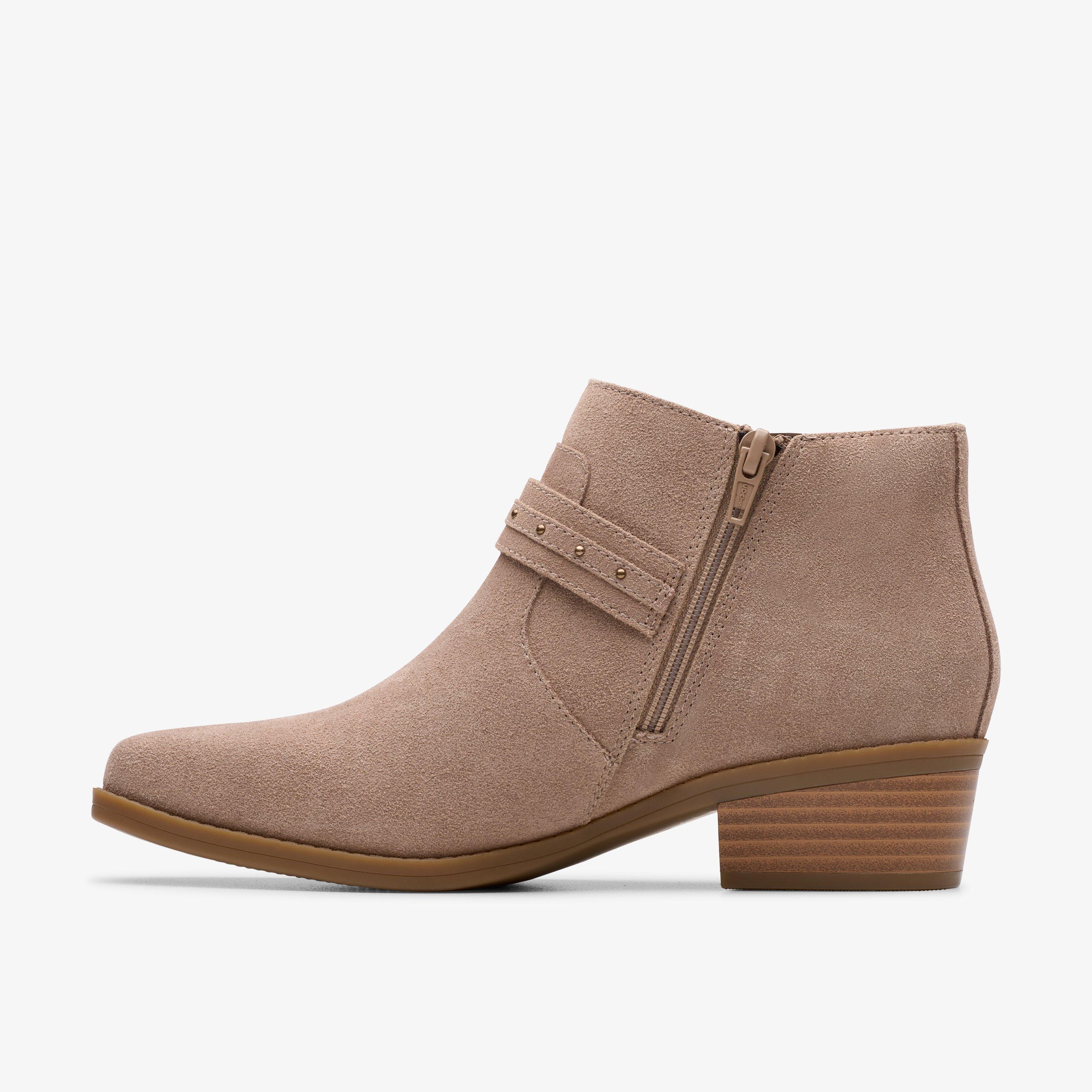 Damen Danyelle Wish Hell Taupe Wildleder Stiefeletten | Clarks