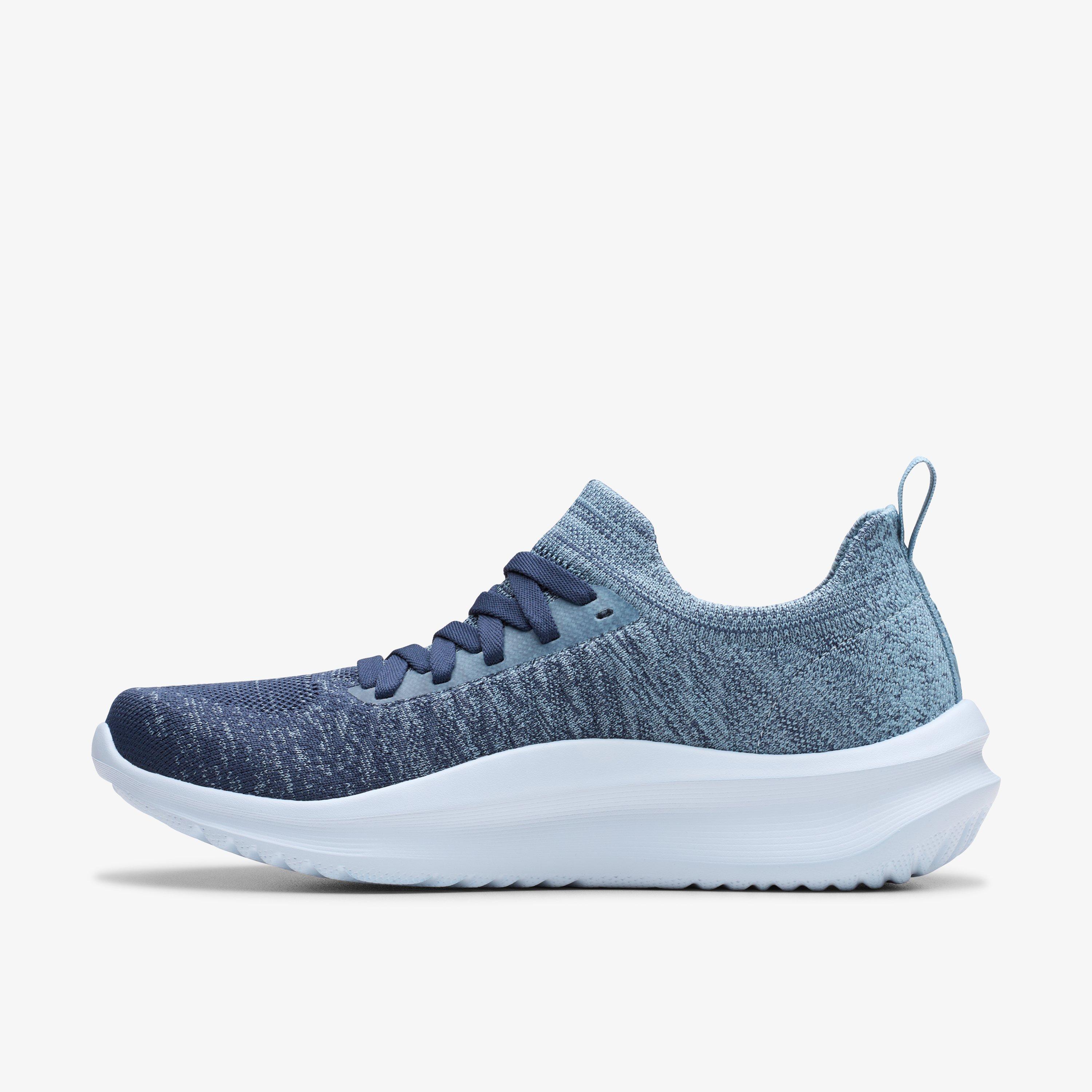Womens Solevana Lace Light Blue Combination Shoes | Clarks