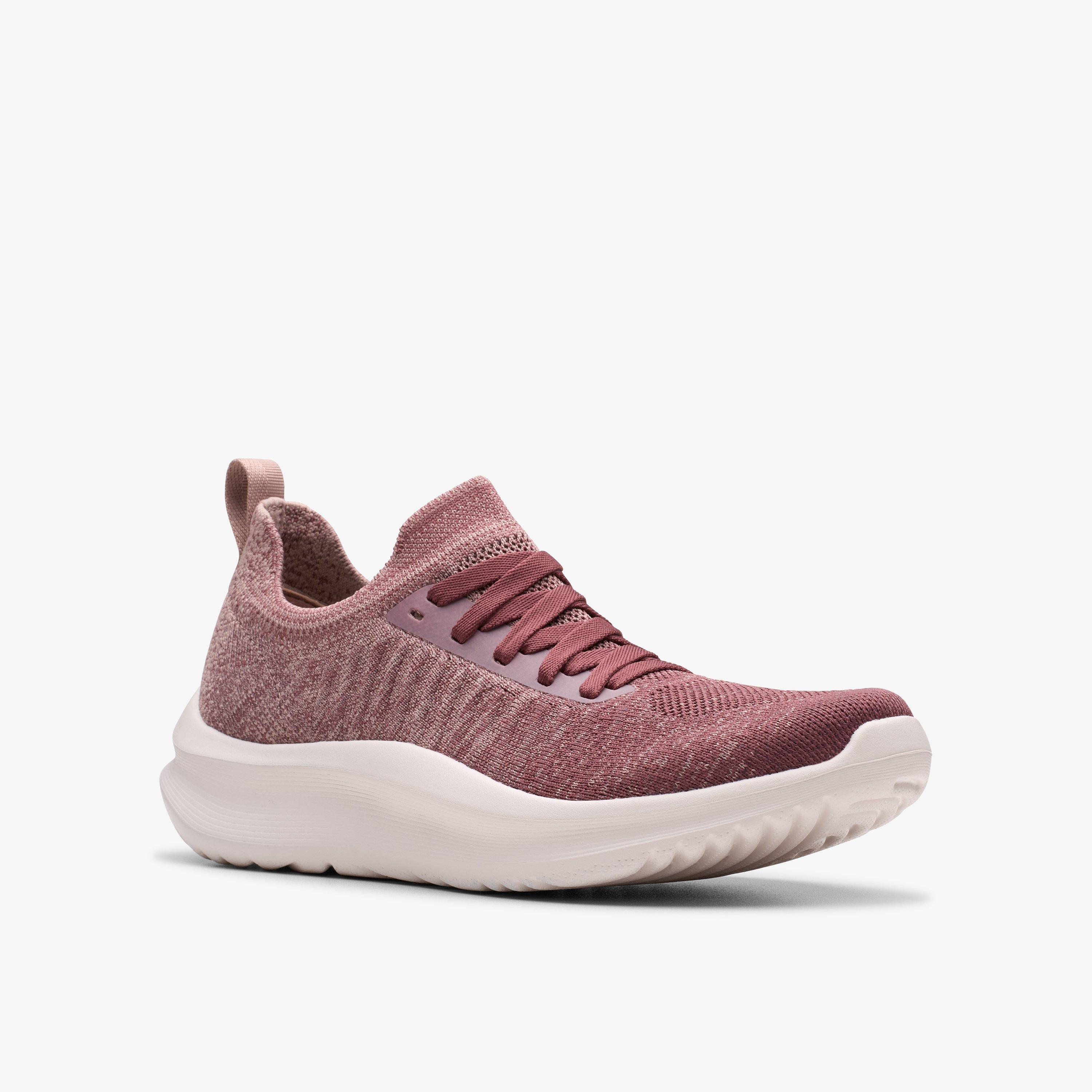 Womens Solevana Lace Merlot Combination Lace Up Trainers | Clarks