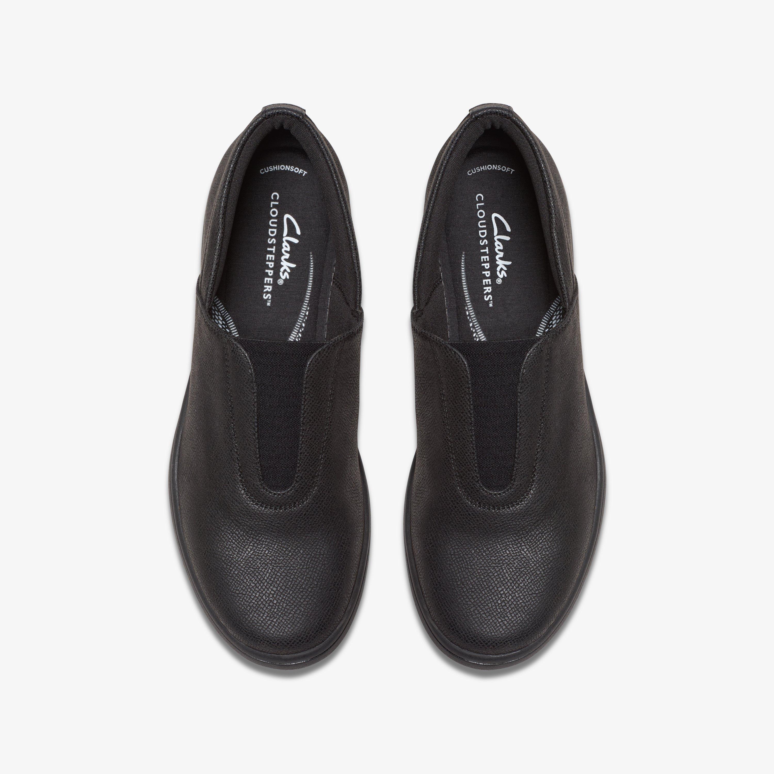 Women's BreezeSky Ria Black/Black Slip-Ons | Clarks