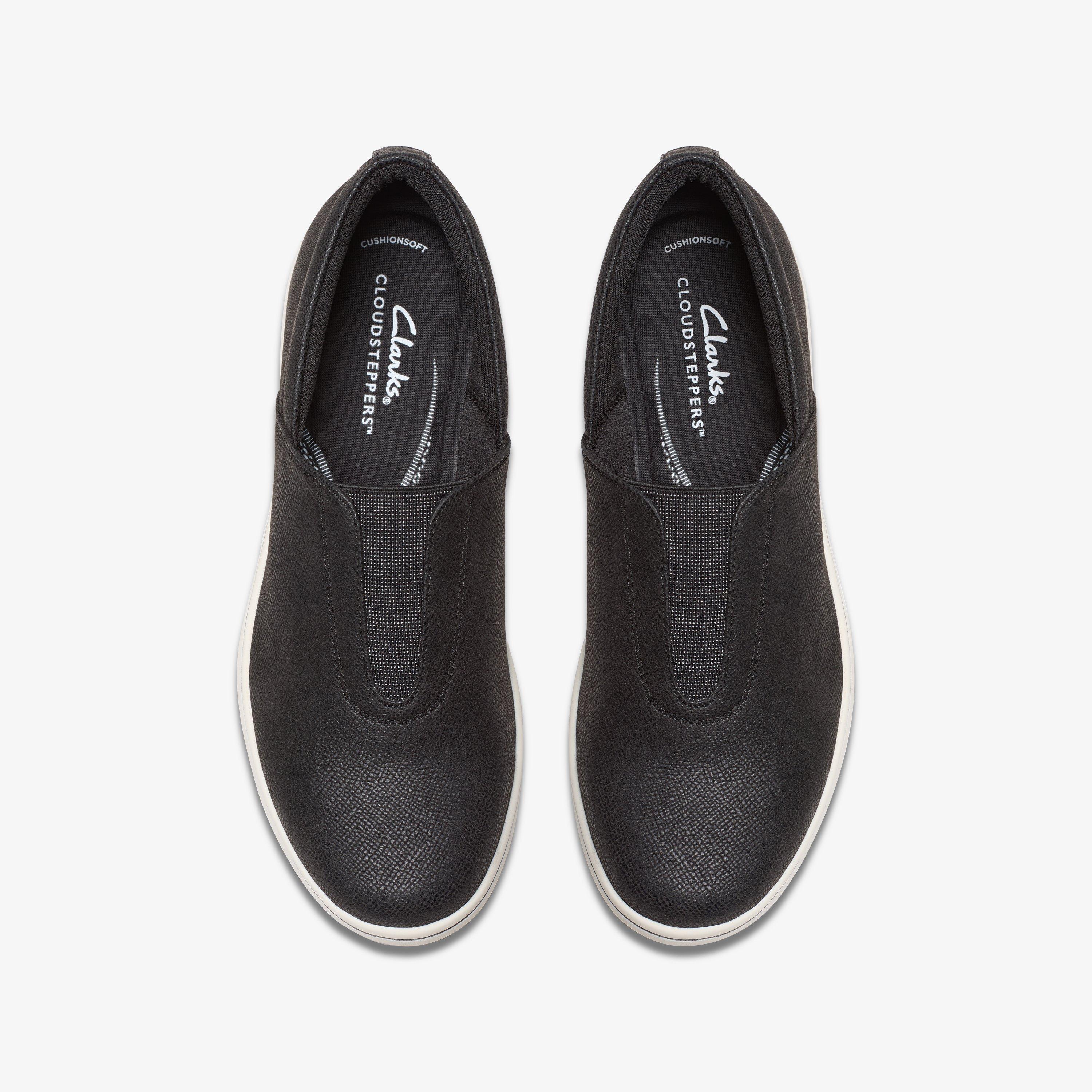 Women's BreezeSky Ria Black/White Slip-Ons | Clarks