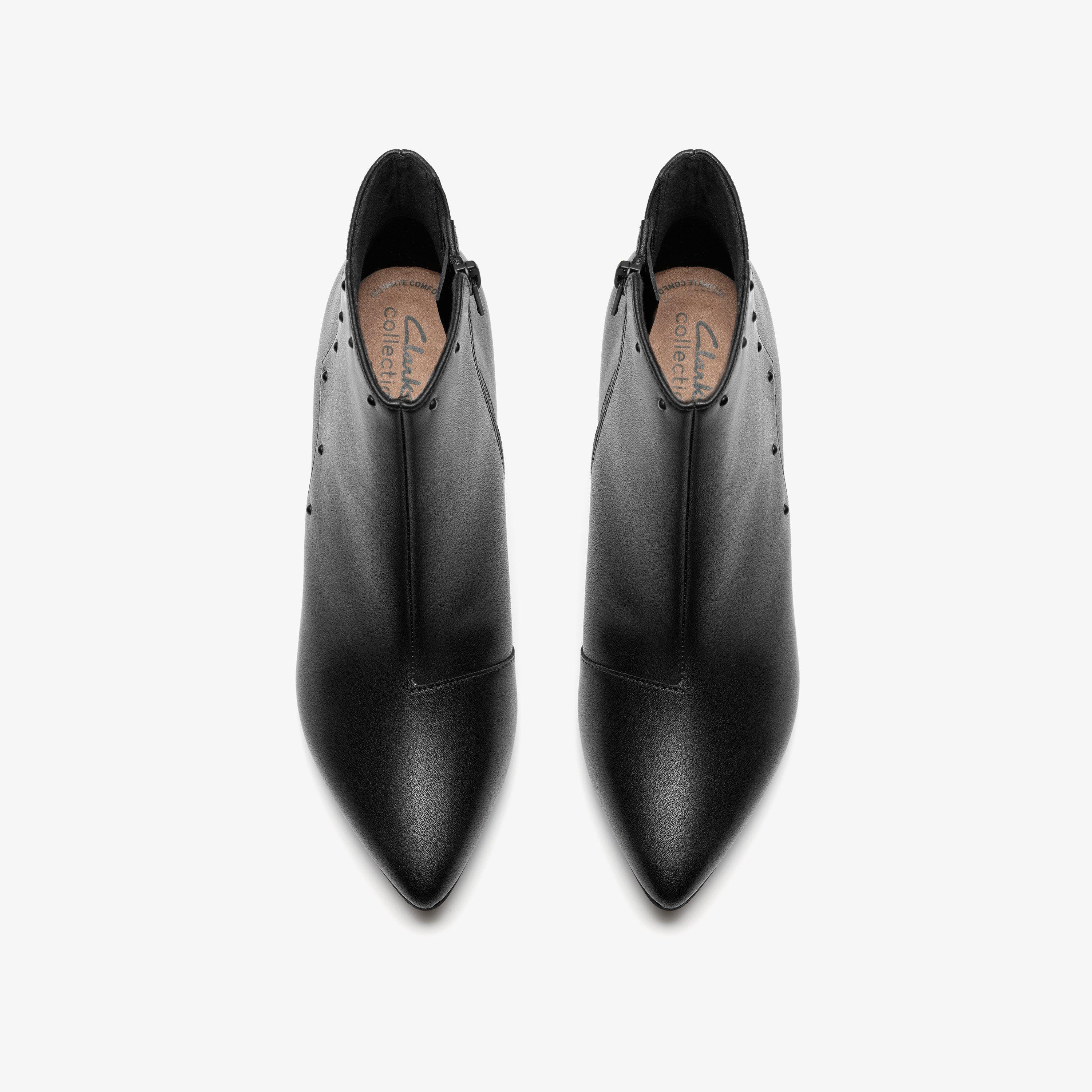 Womens Kataleyna Madi Black Leather Ankle Boots | Clarks