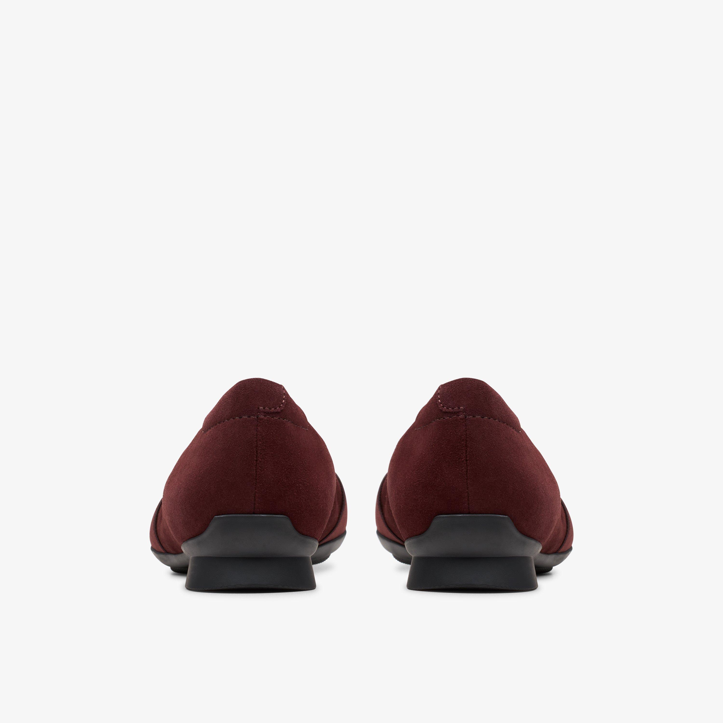 Womens Jazmynn Gem Merlot Suede Ballet flats | Clarks