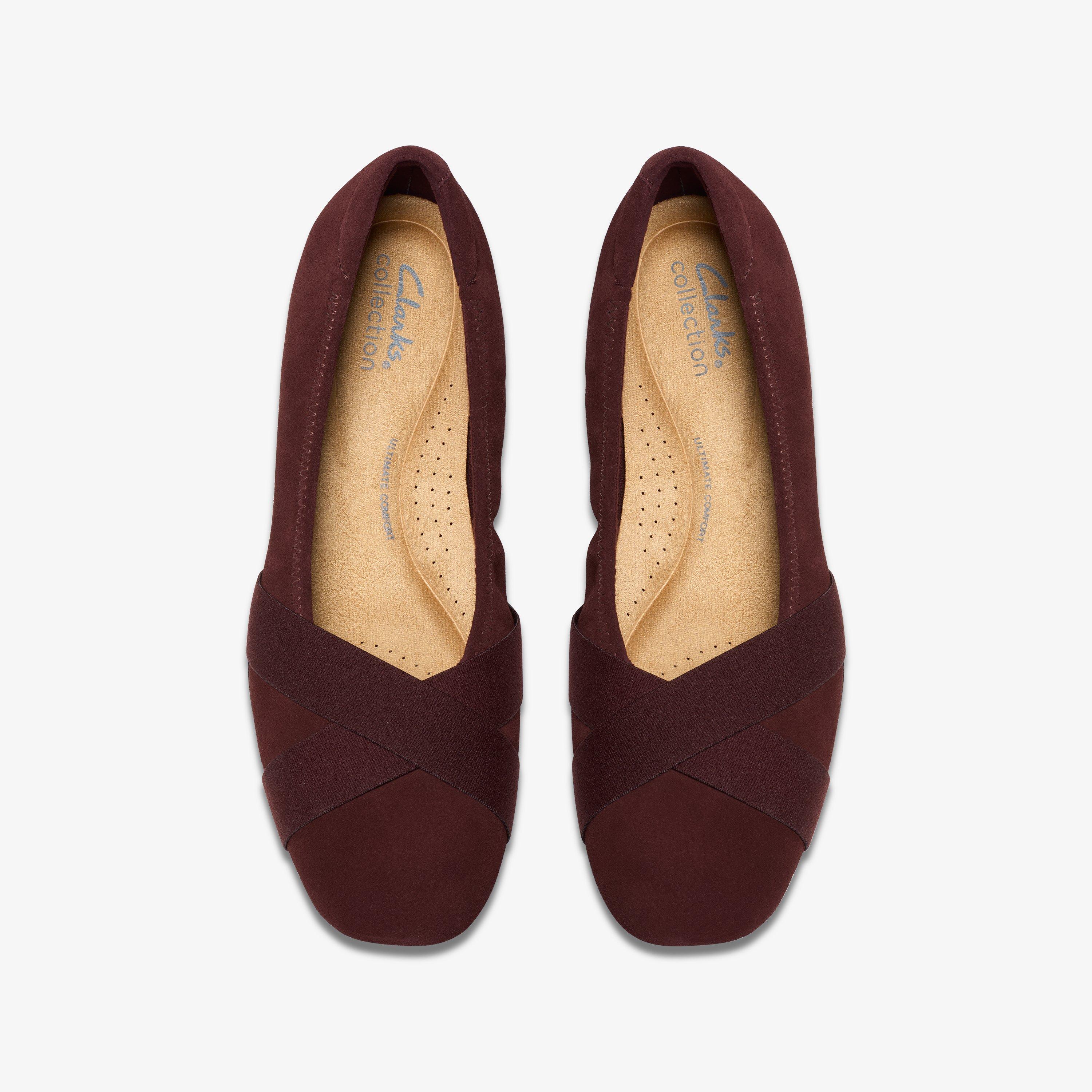 Womens Jazmynn Gem Merlot Suede Slip On Shoes | Clarks
