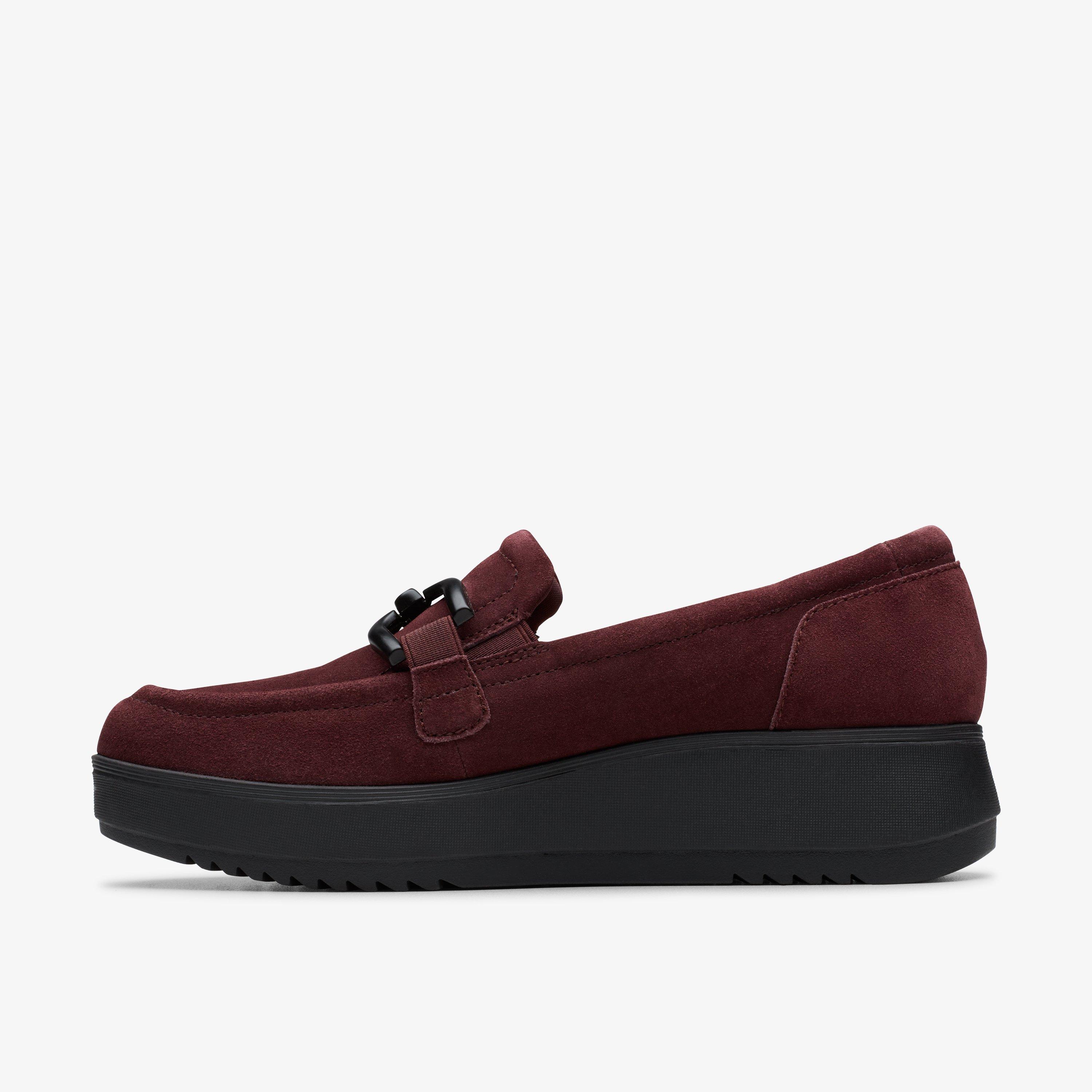 Womens Zylah Top Plum Suede Slip-Ons | Clarks