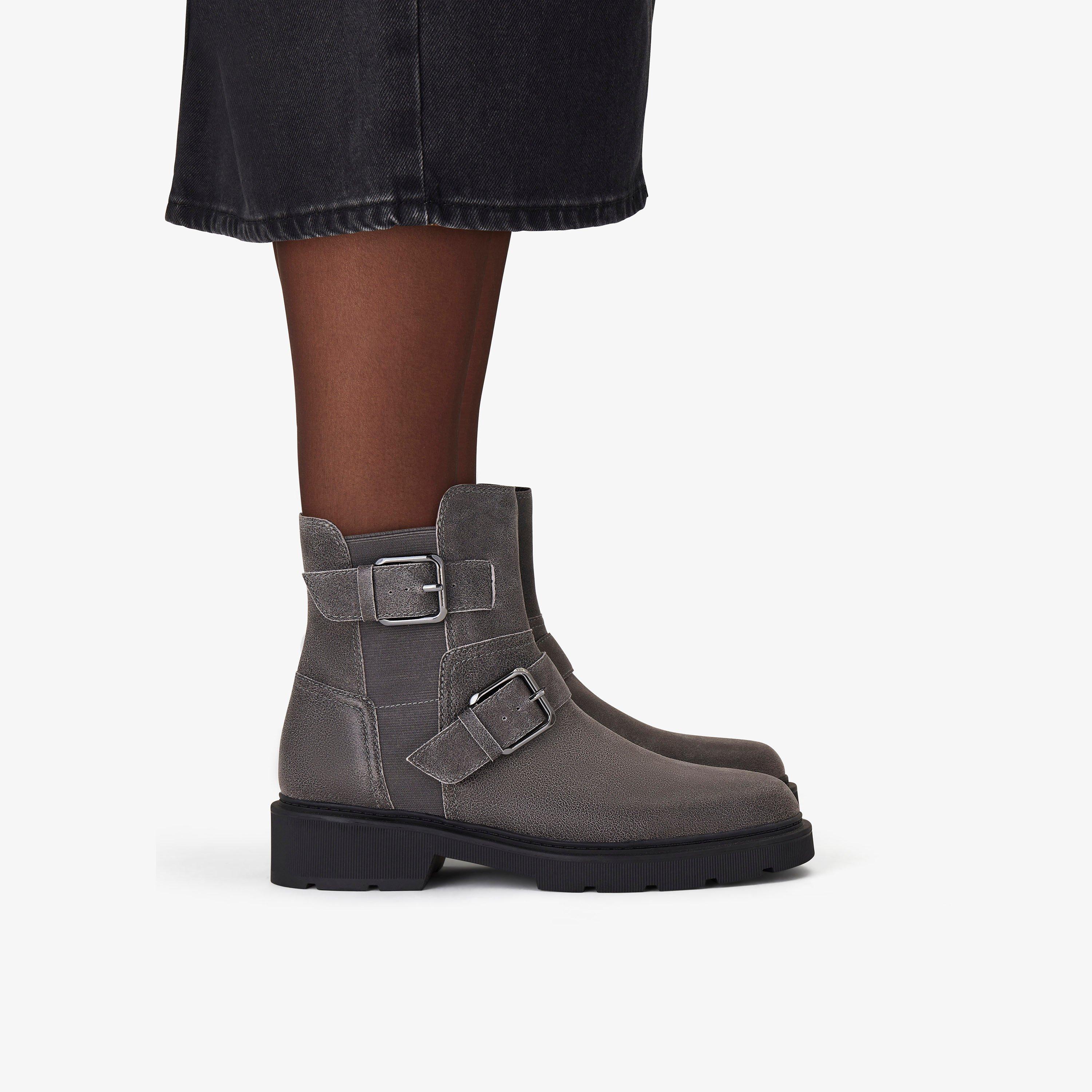 Botines de Cuero Gris Oscuro para Mujer Lauryl Bay | Clarks