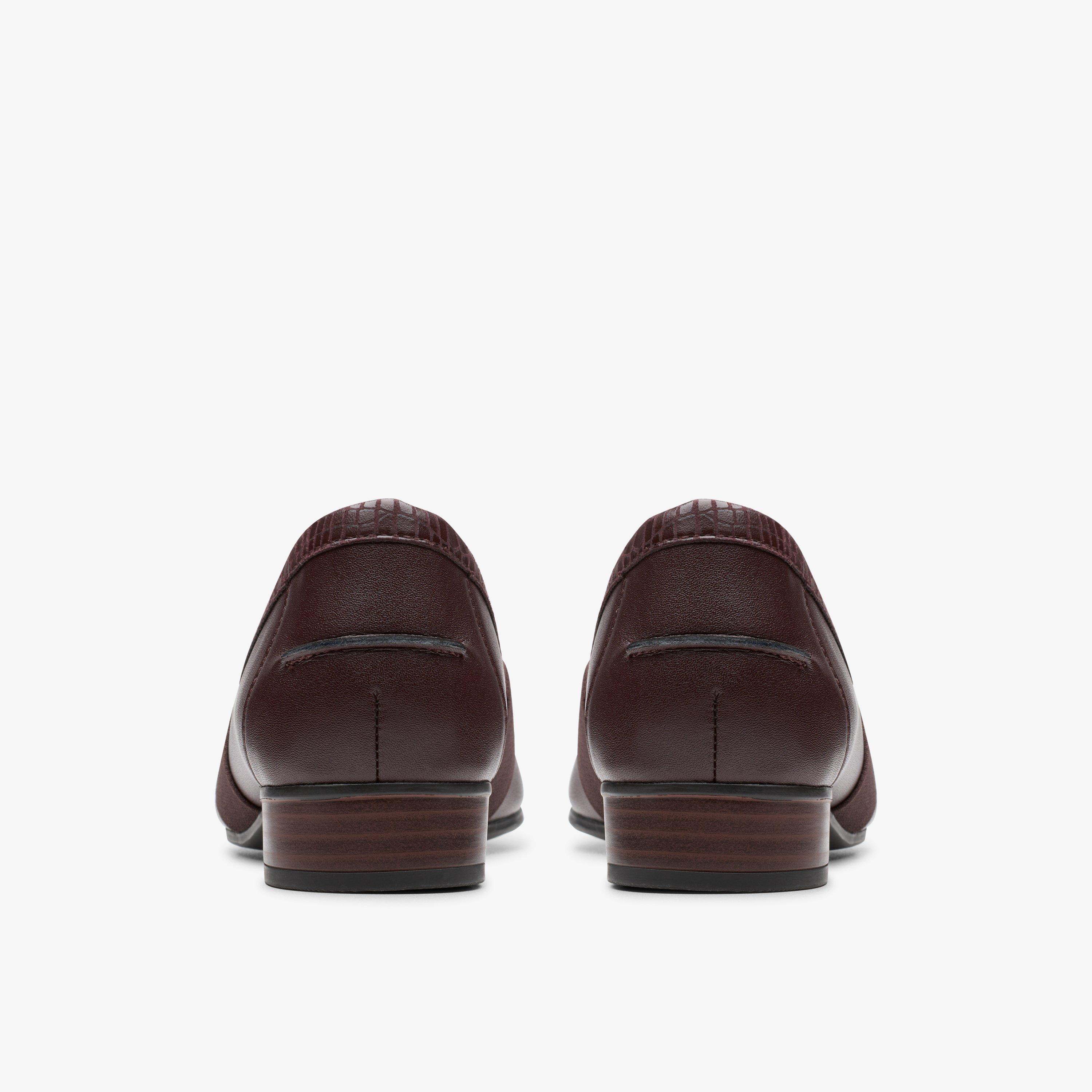 Womens Juliet Beat Merlot Leather Shoes Loafers Slip Ons | Clarks Outlet