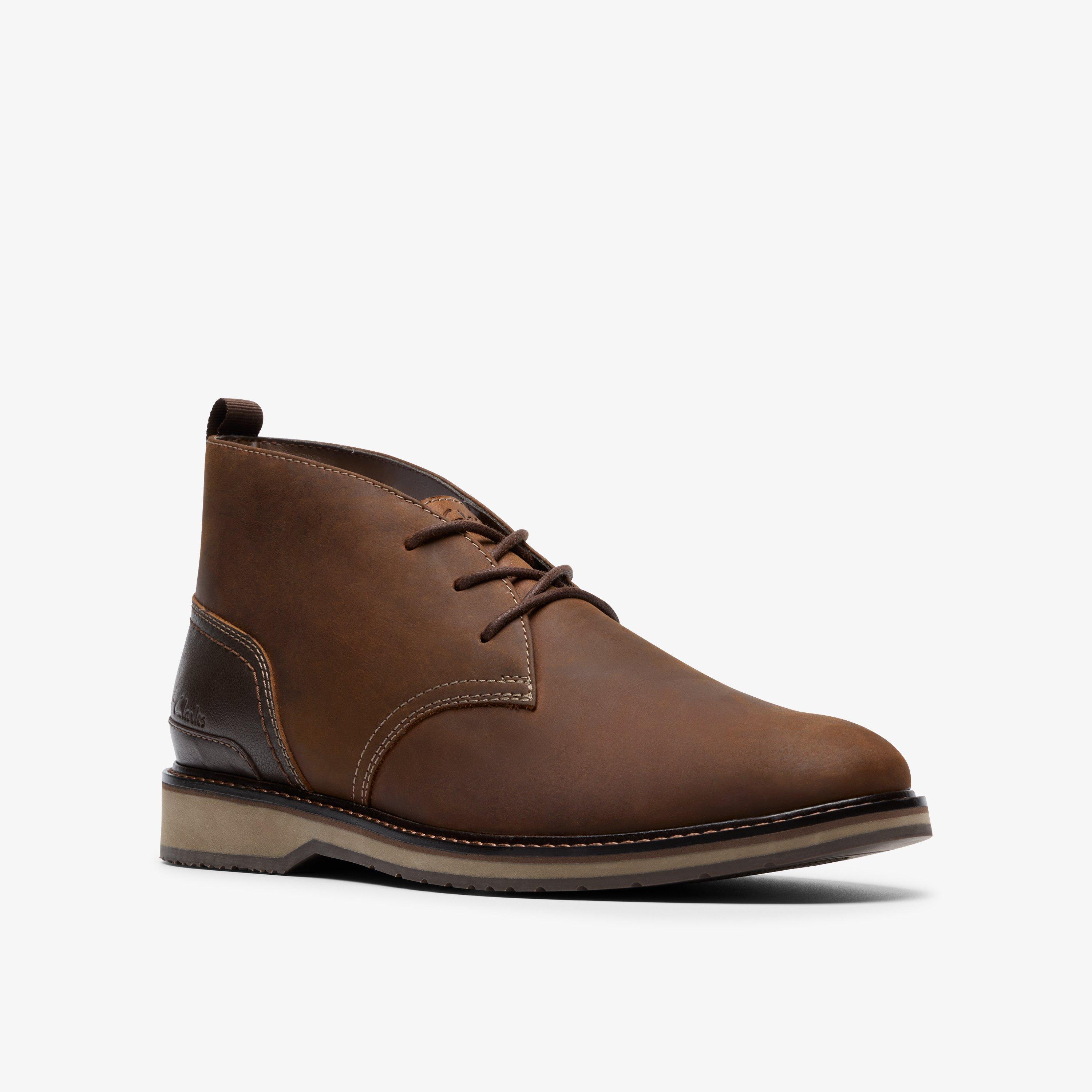 Mens Monahan Chukka Beeswax Leather Boots | Clarks