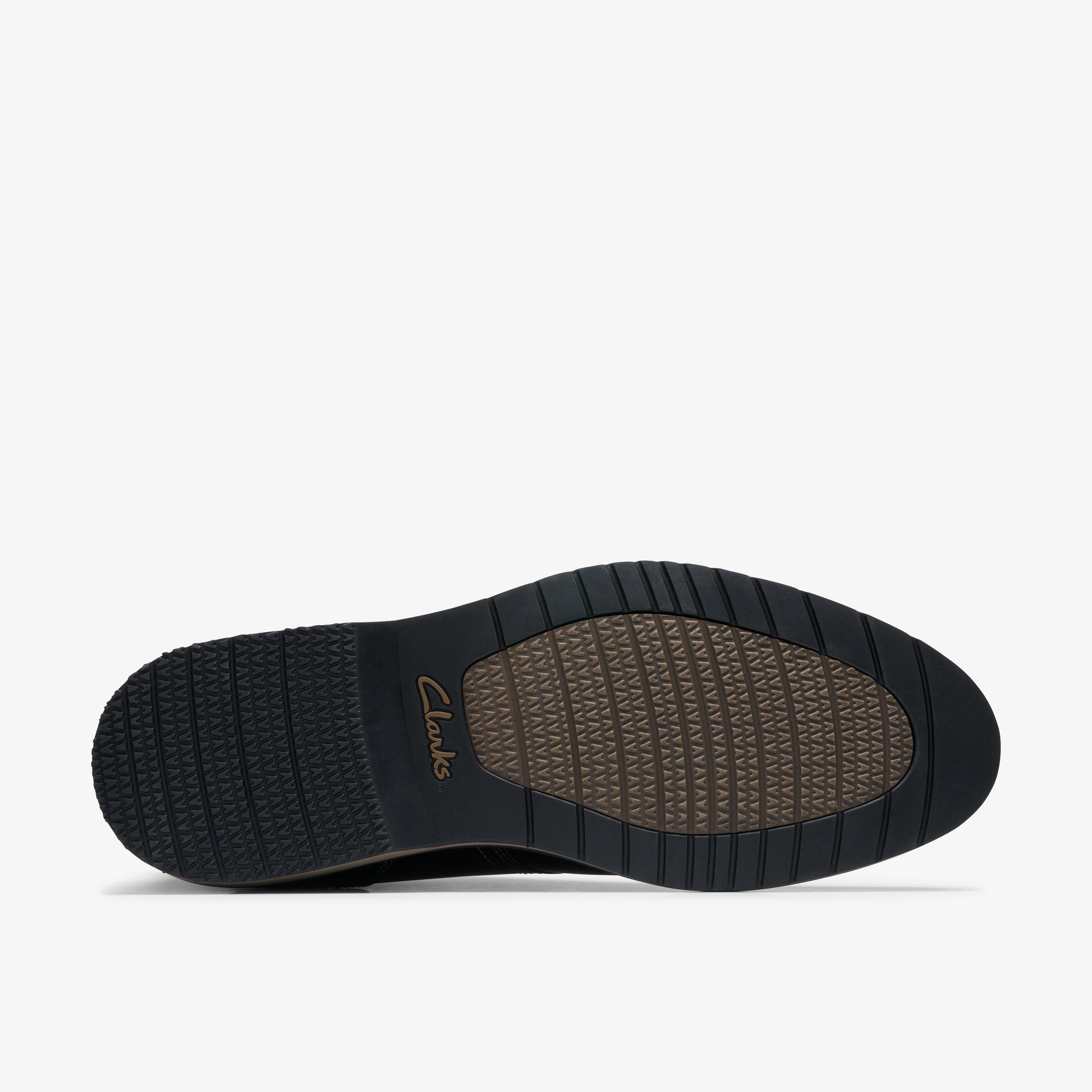 Mens Monahan Chukka Black Smooth Lace Up Boots | Clarks