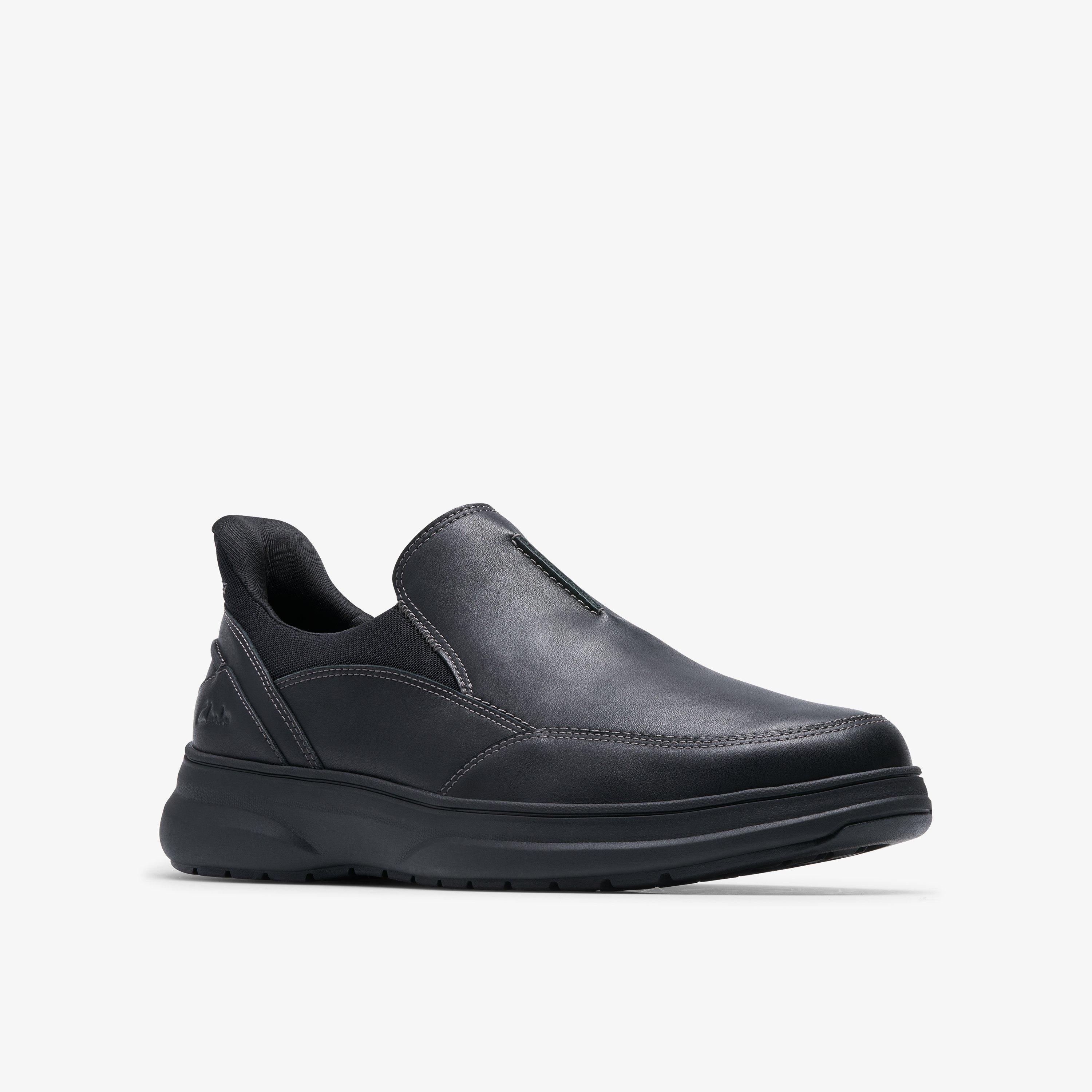 Mens Mullan Step Black Leather Shoes | Clarks