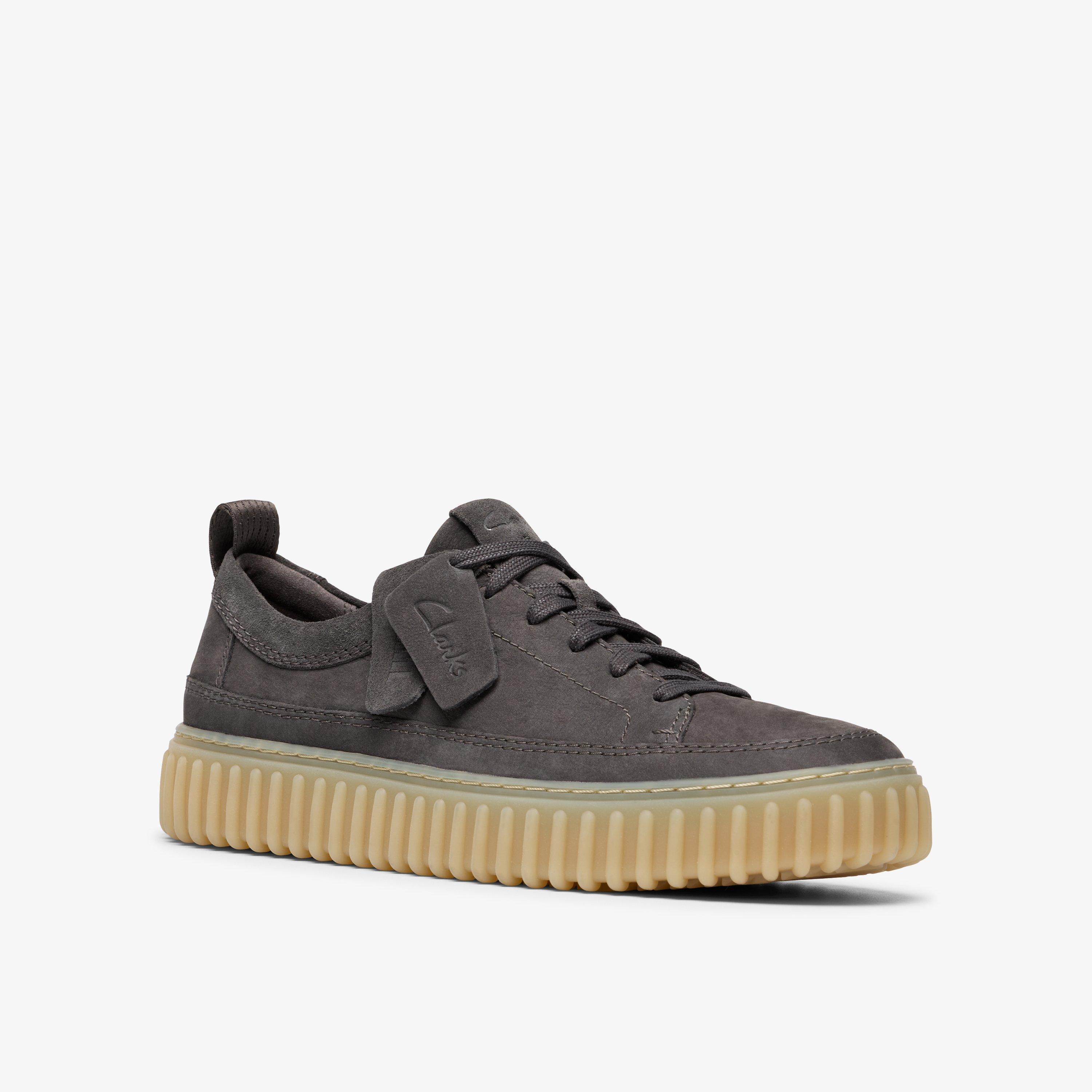 Mens Torhill Lace Dark Grey Nubuck Shoes | Clarks