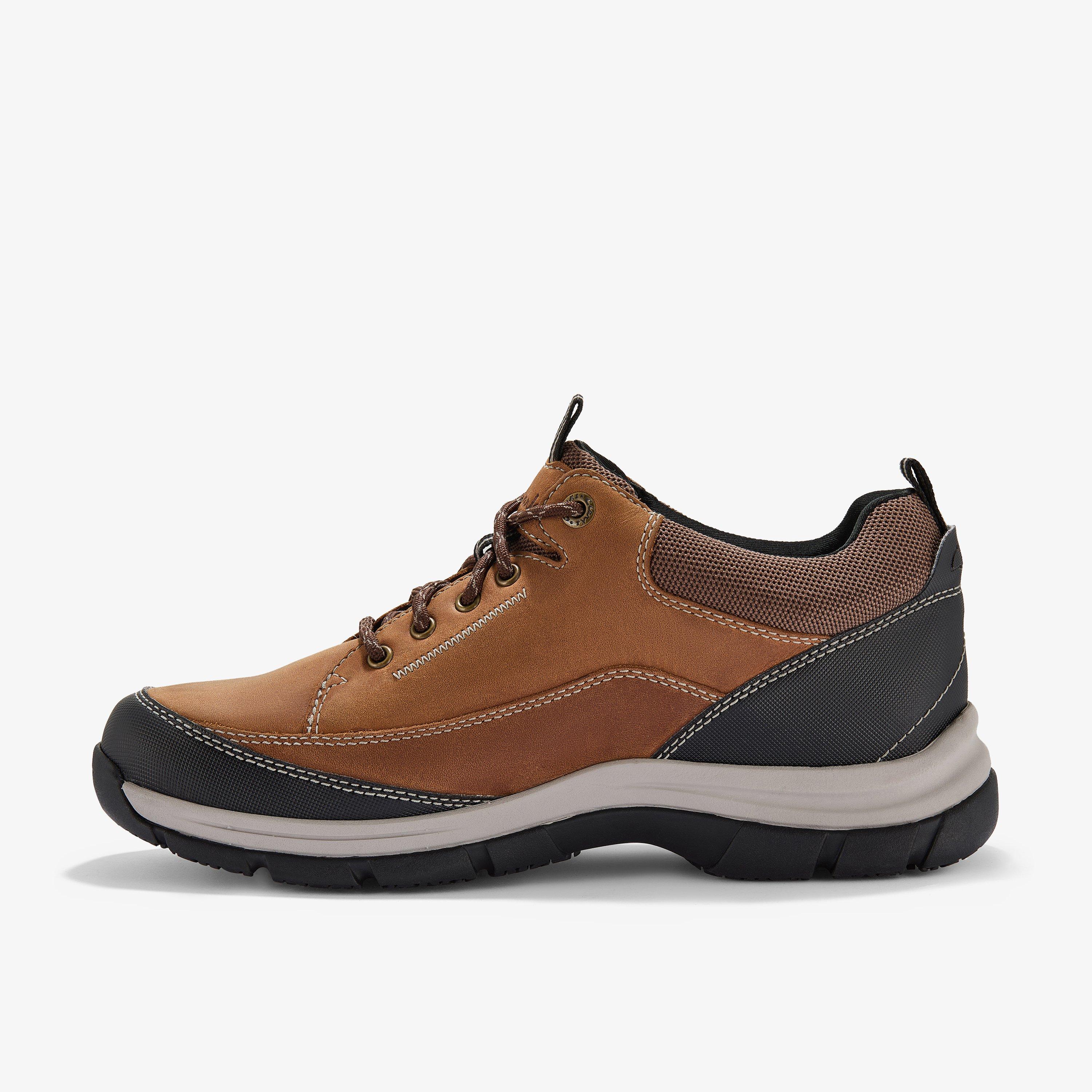 Mens Spypath Lo GORE-TEX Dark Tan Leather Trainers Walking Shoes ...