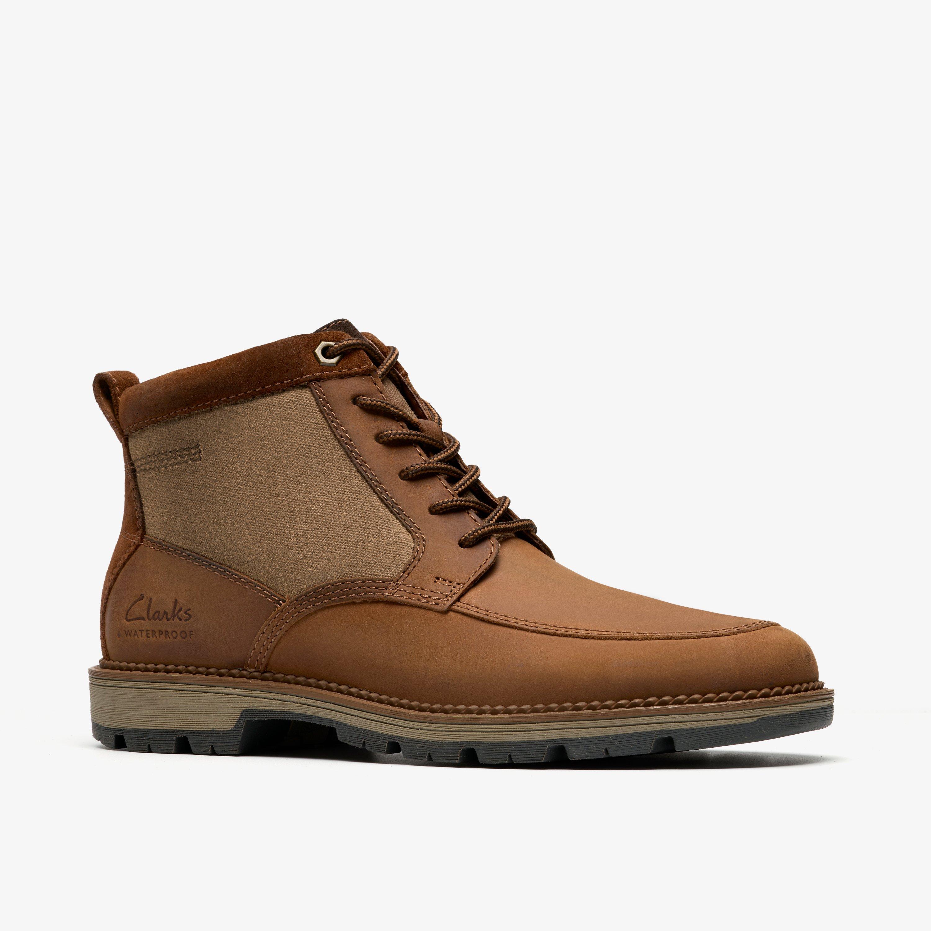 Botas de tobillo de cuero marrón oscuro para hombres Maplewalk Rise ...