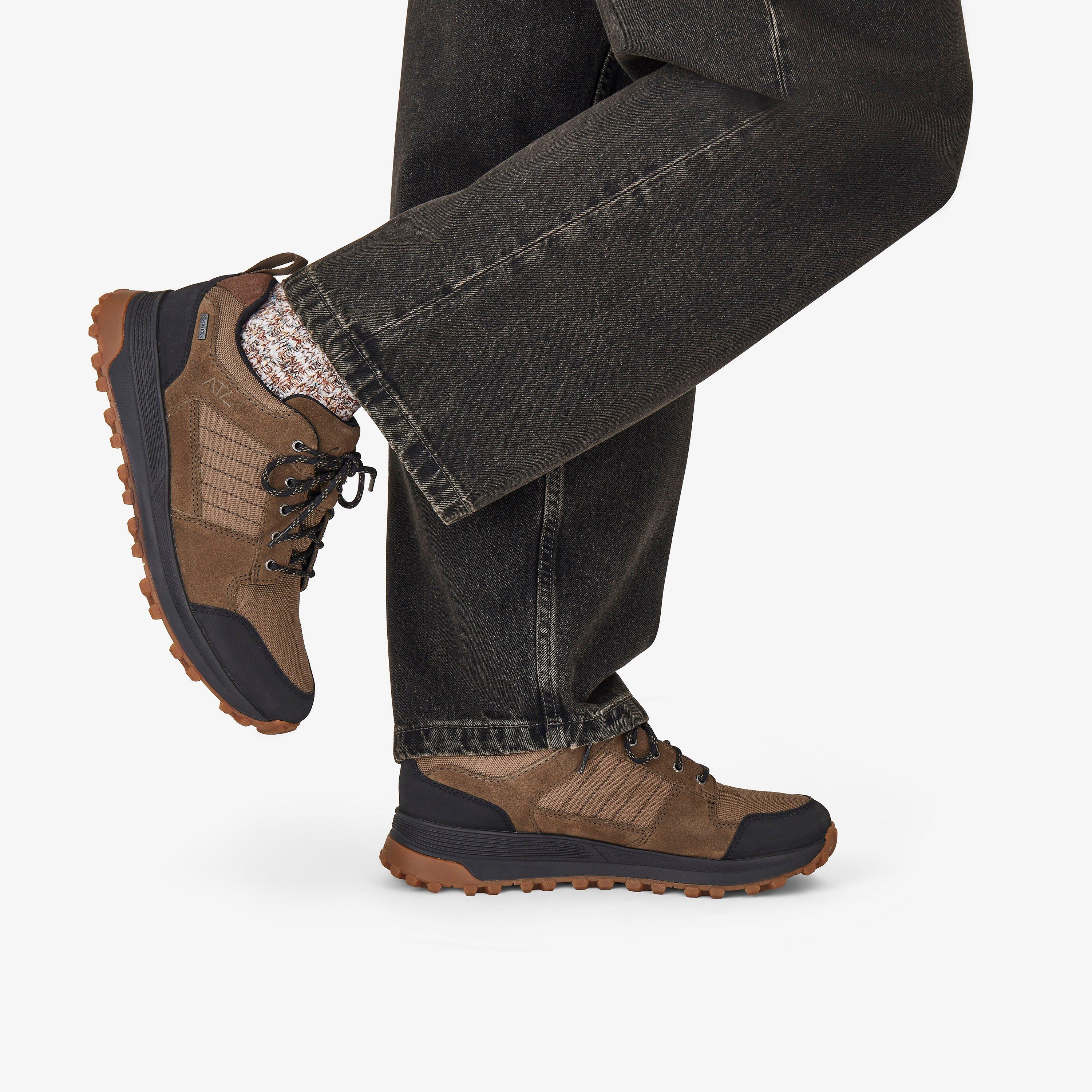 Mens ATL Trek GORE-TEX Khaki Combination Shoes | Clarks