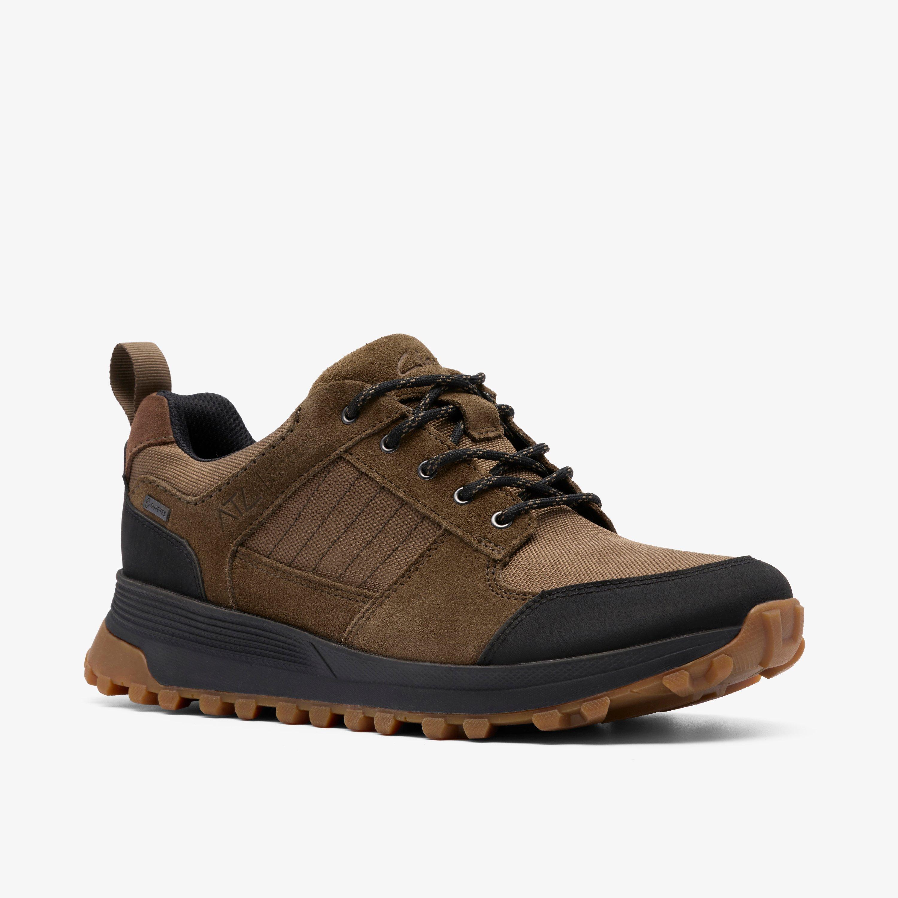 Mens ATL Trek GORE-TEX Khaki Combination Shoes | Clarks