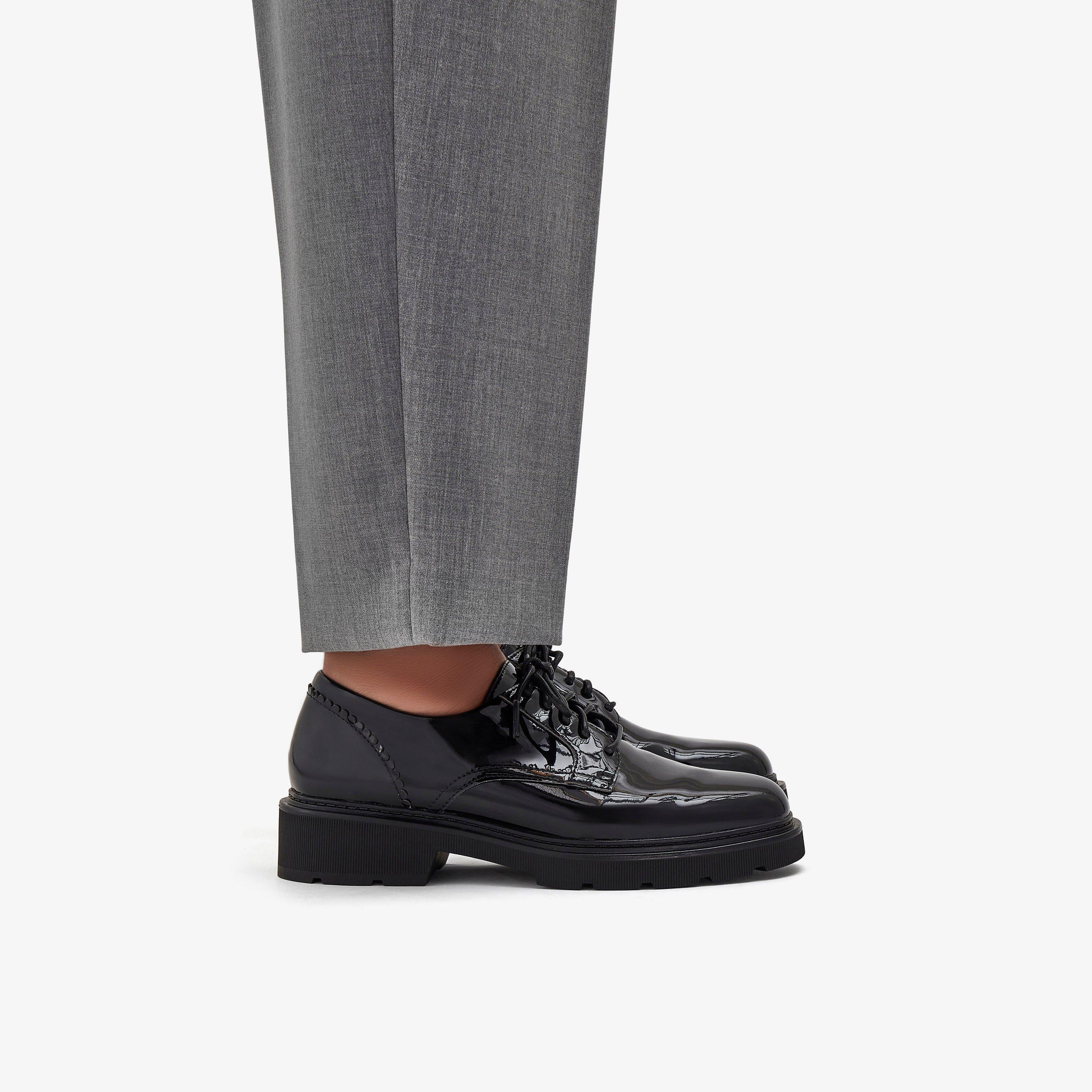 Womens Lauryl Lace Black Patent Trouser Shoes, Lace Up Shoes | Clarks UK