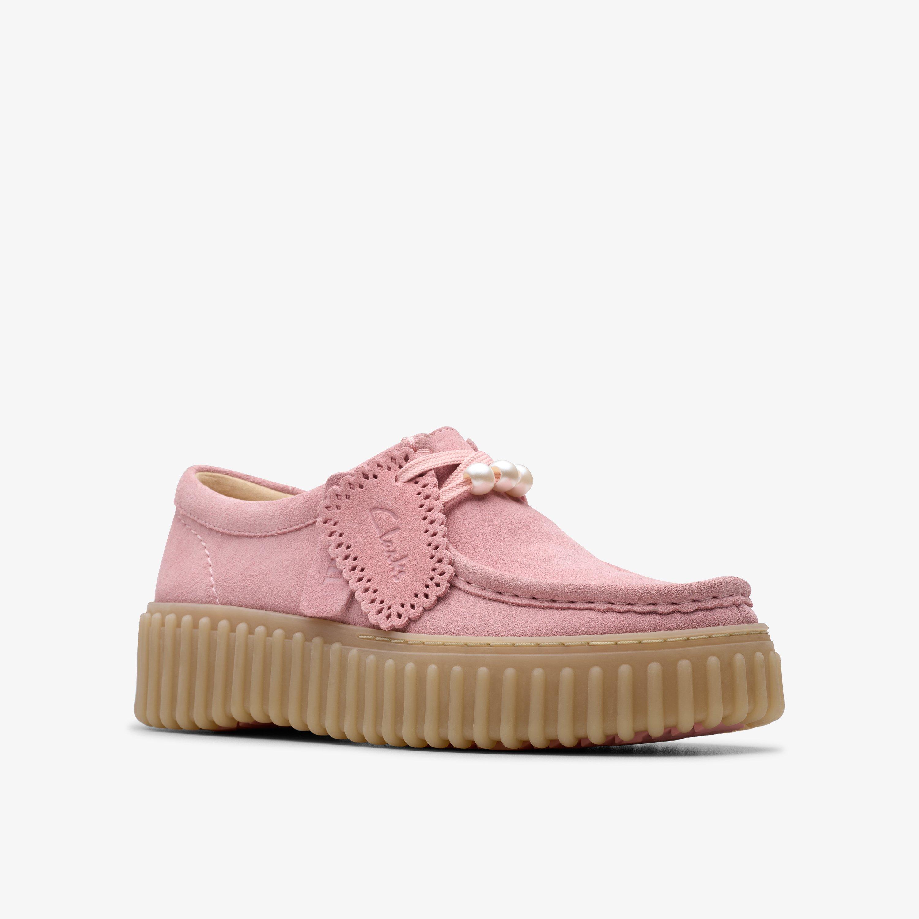 Womens Torhill Bee Dusty Rose Suede Shoes | Clarks