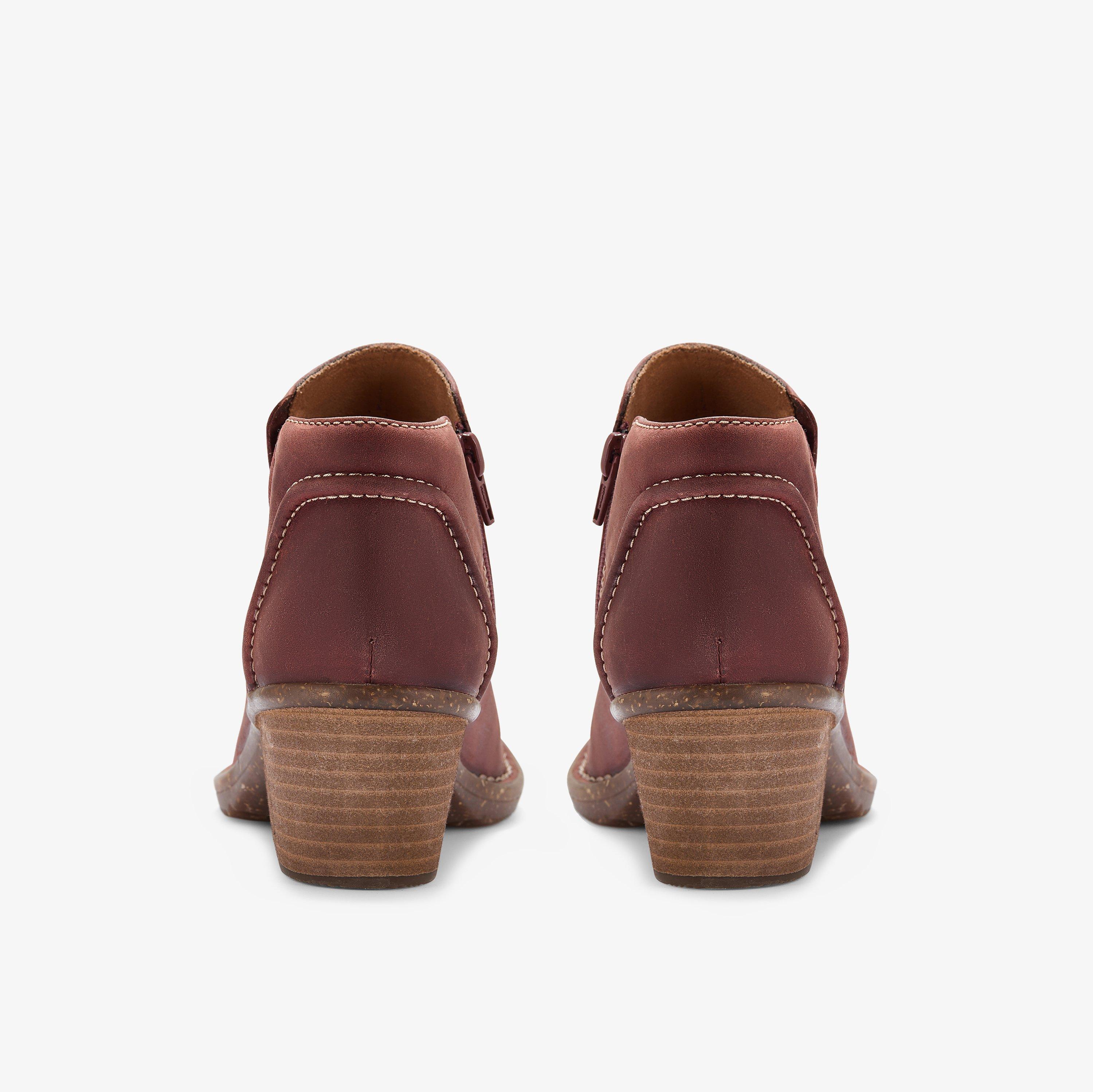 Womens Kastela Lo Chestnut Leather Ankle Boots | Clarks