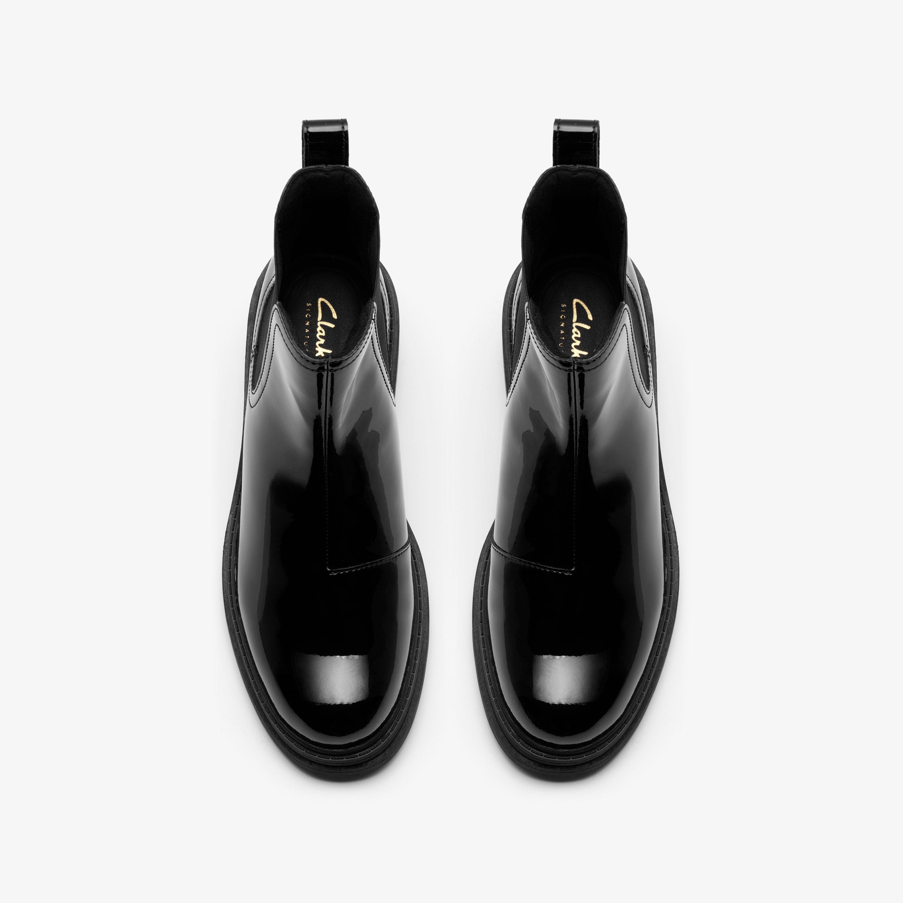 Bottes chelsea à cheville en cuir verni noir pour femmes Orinoco 3 Lane ...