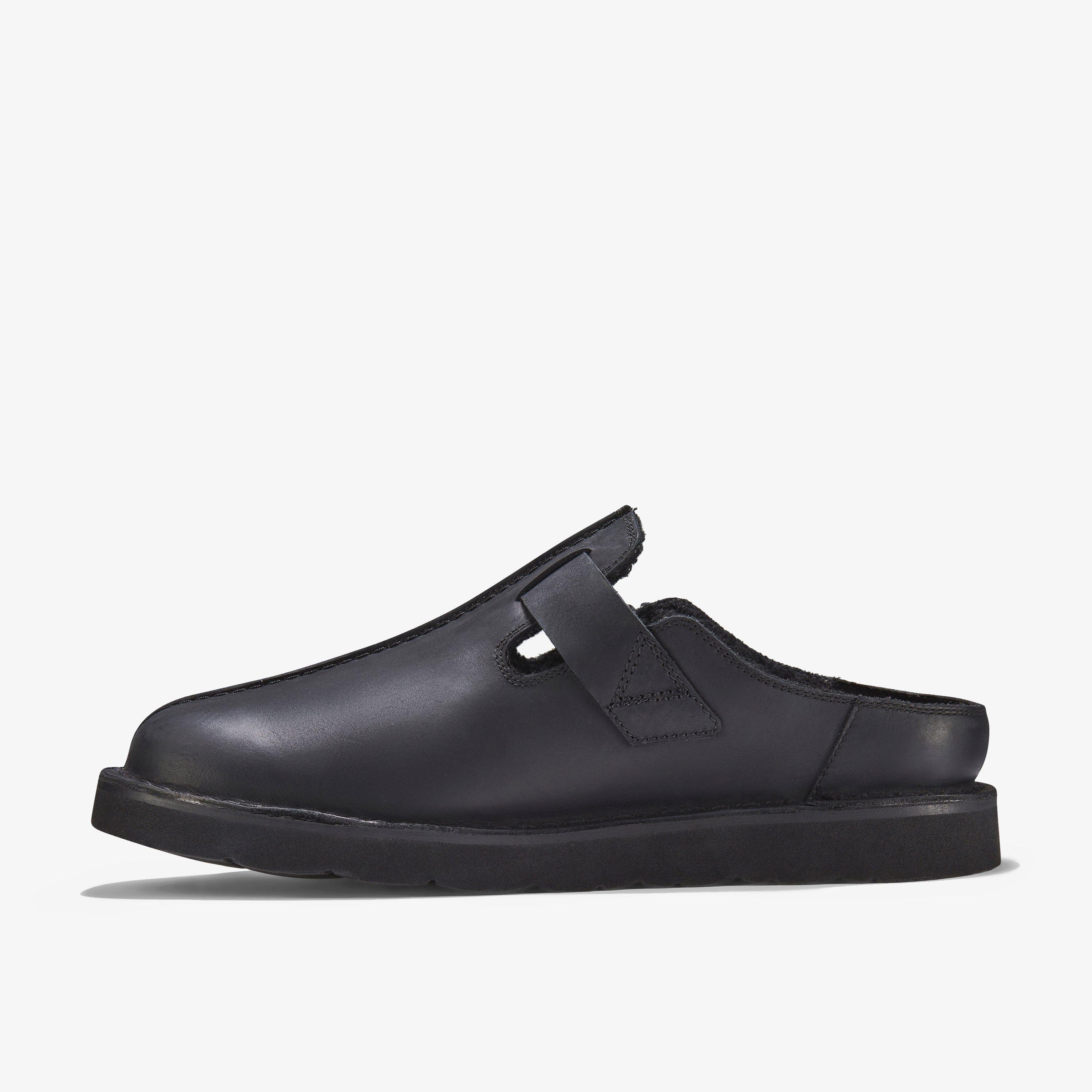 Mules Solsbury Mule Noir en cuir doublé chaud pour hommes Mules à ...