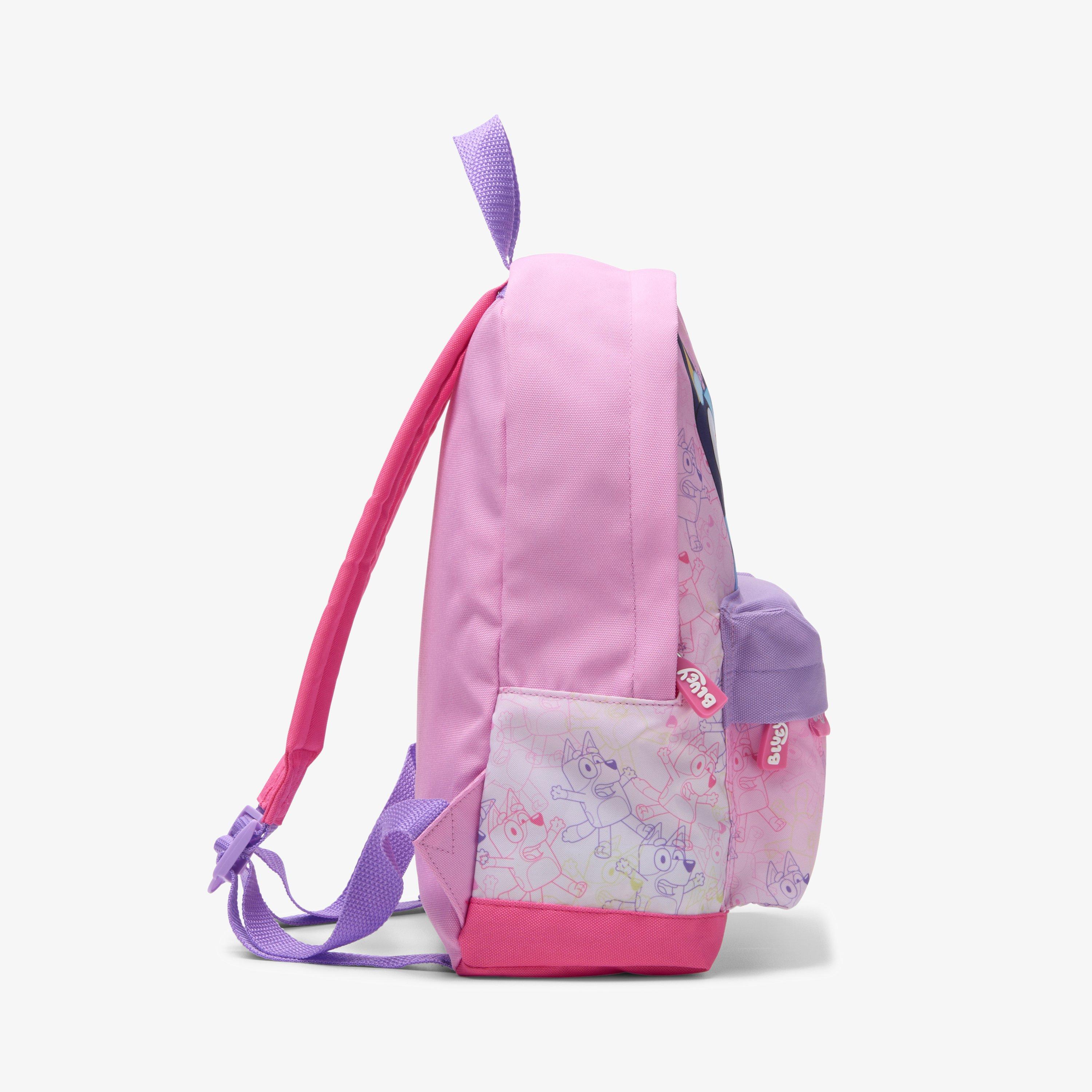 Girls Bluey Backpack Small Pink Combination Backpack Bags | Clarks UK