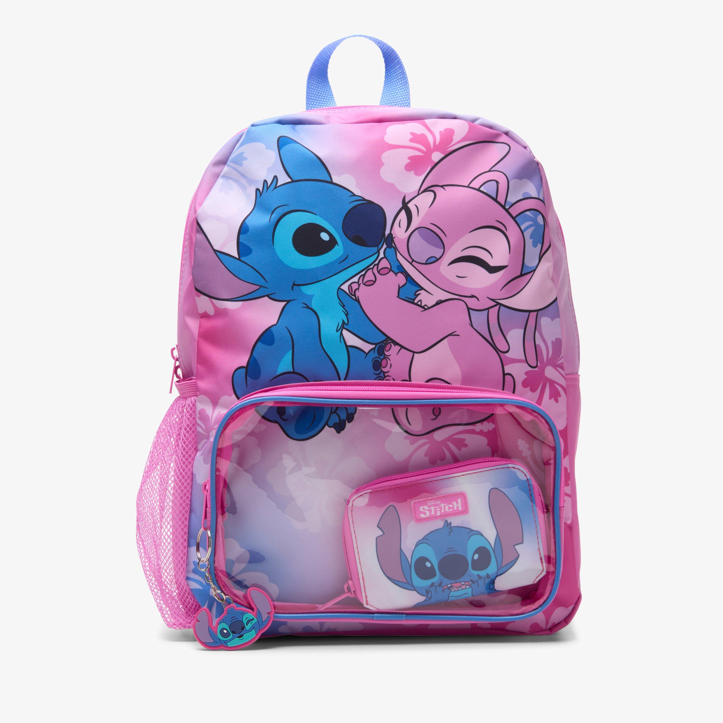 Boys, Girls, Kids Unisex Stitch Set Large Pink Combination Backpack ...