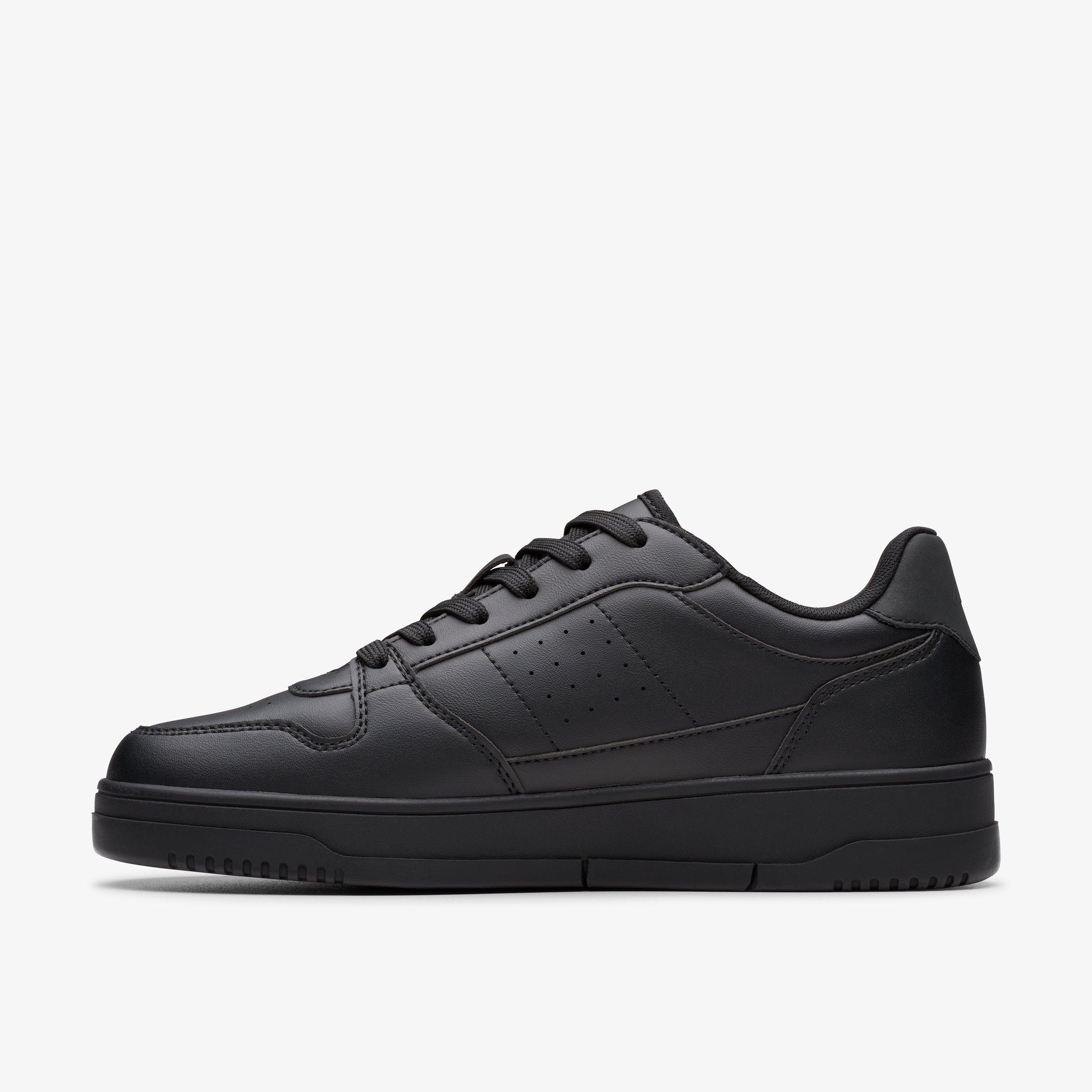 Womens Christly Court Black Trainers, Lace Up Trainers | Clarks UK