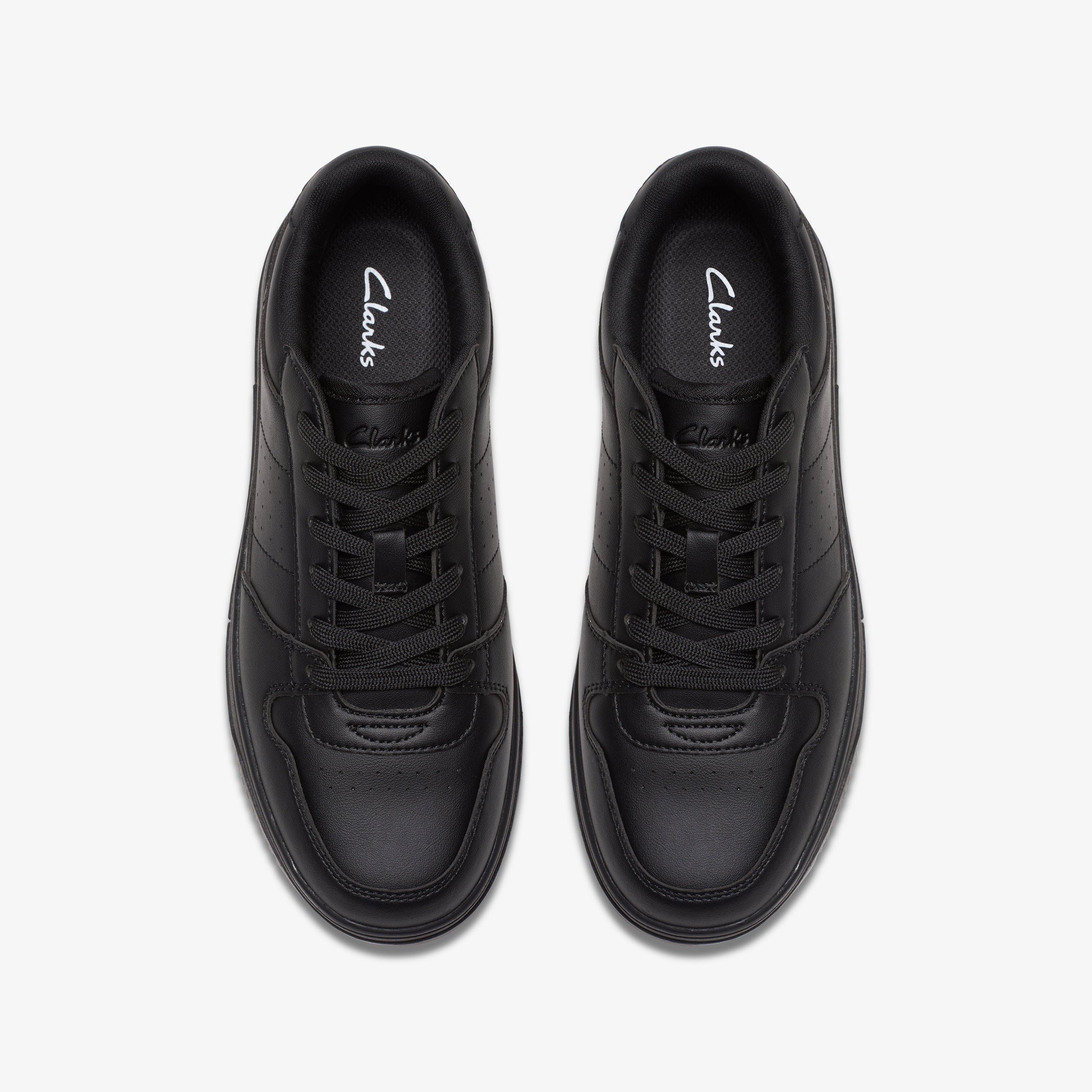 Womens Christly Court Black Trainers, Lace Up Trainers | Clarks UK