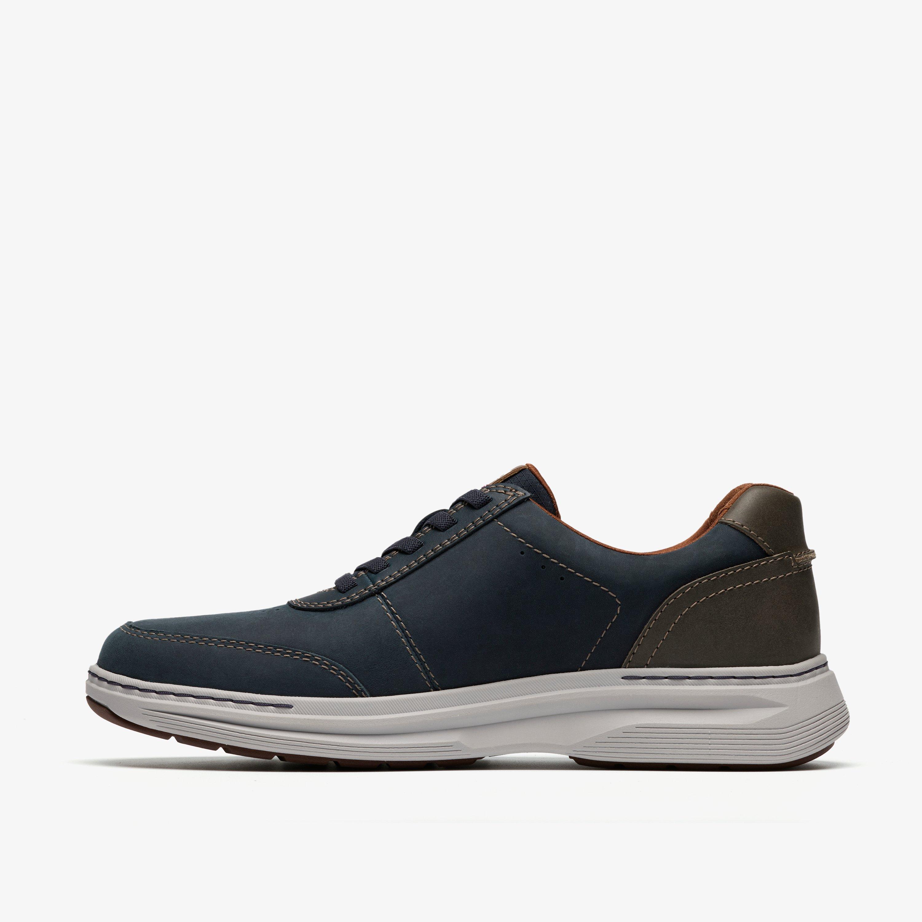 Mens Craftwell Lace Navy Leather Shoes | Clarks