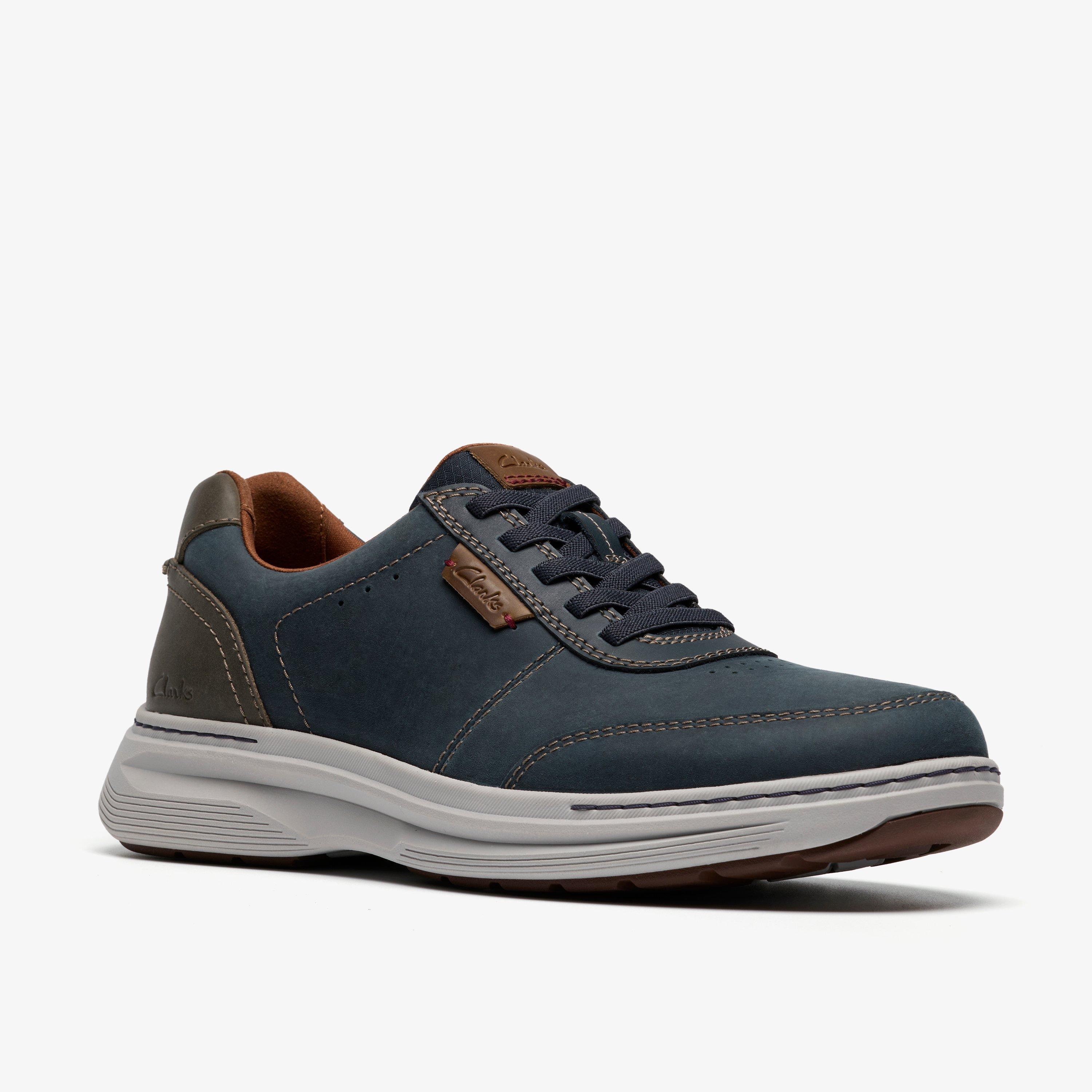 Mens Craftwell Lace Navy Leather Shoes | Clarks
