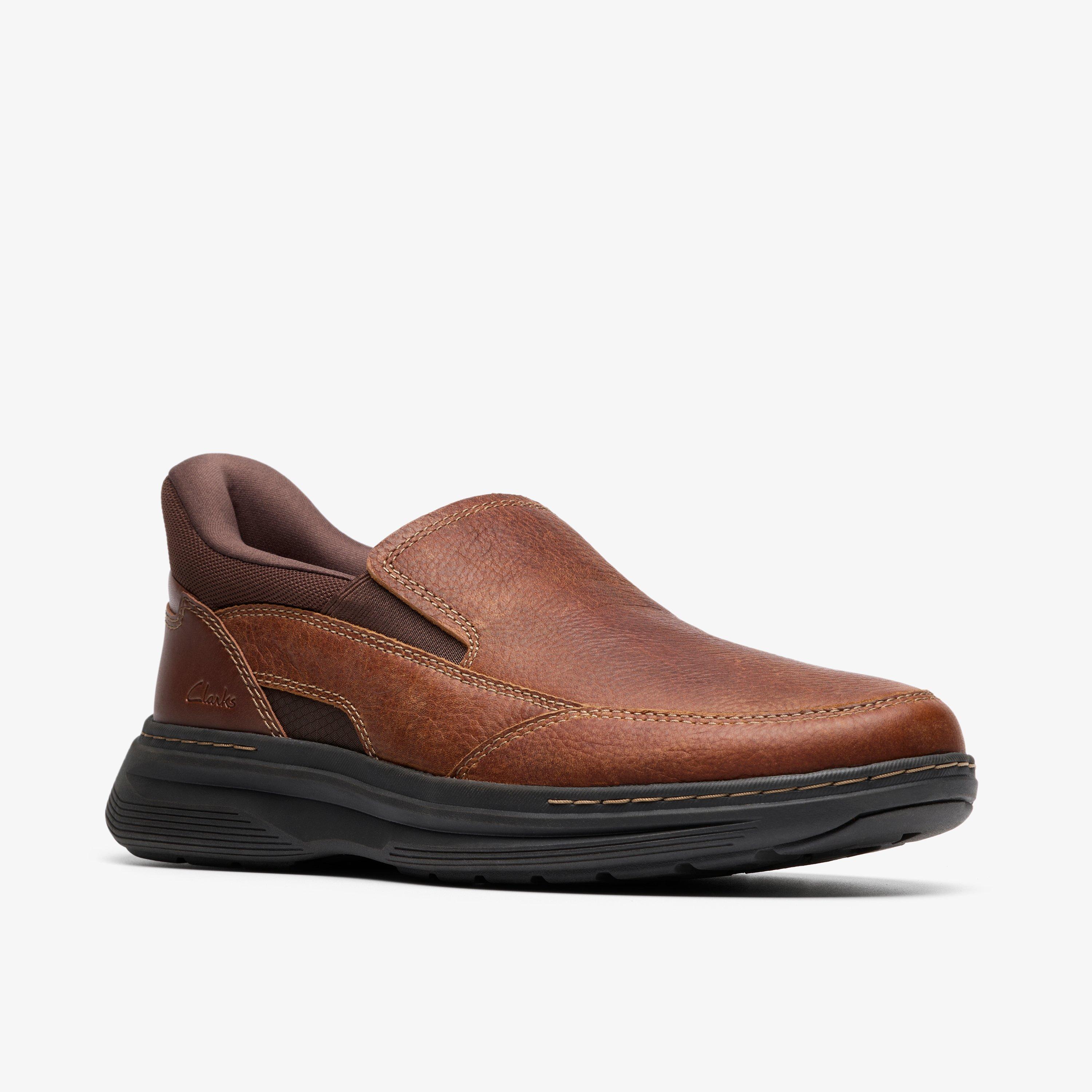 Mens Craftwell Step Brown Tumb Slip-On Shoes | Clarks