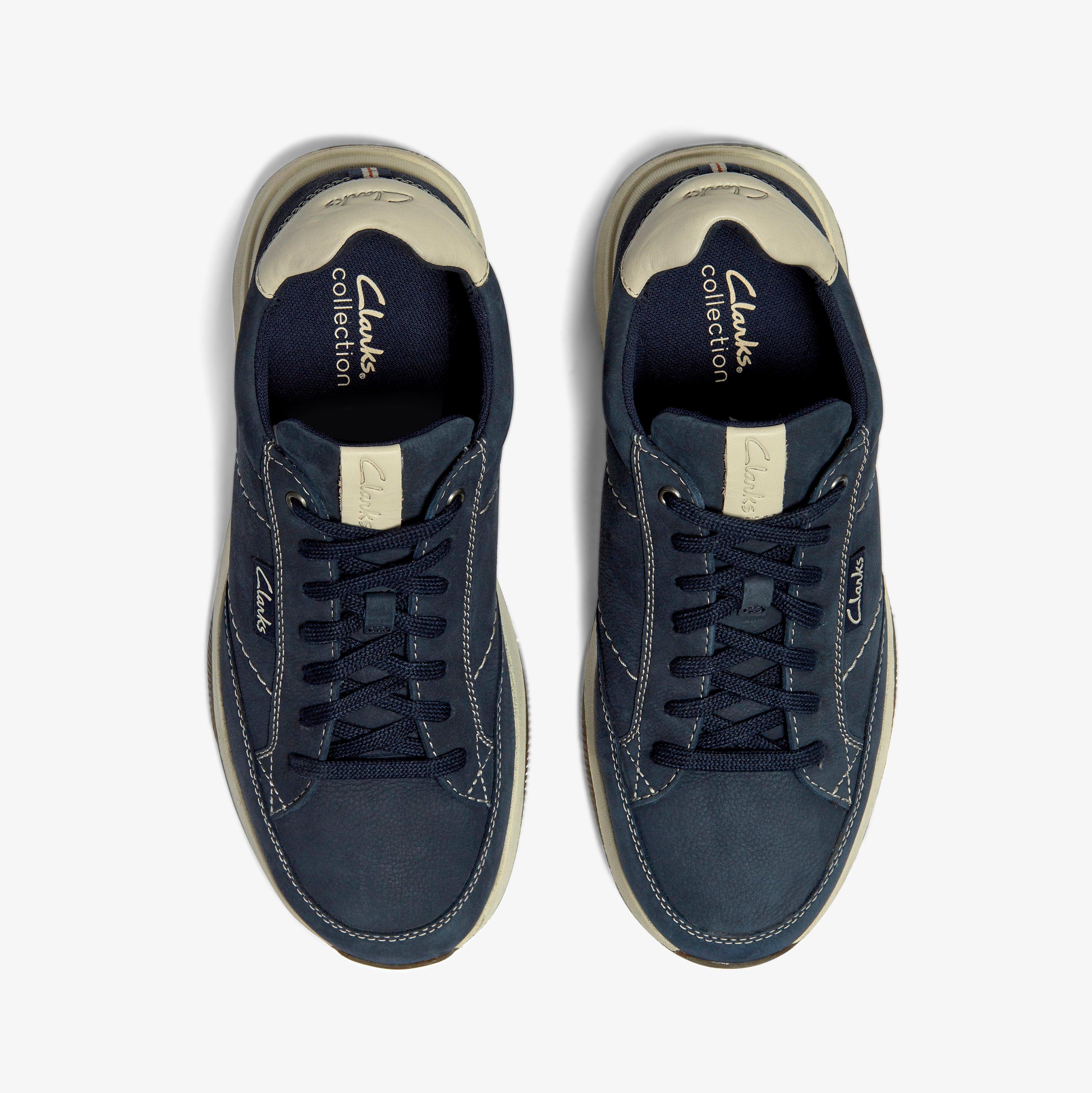 Scarpe da ginnastica stringate in nabuk blu navy da uomo Townview Lace | Clarks