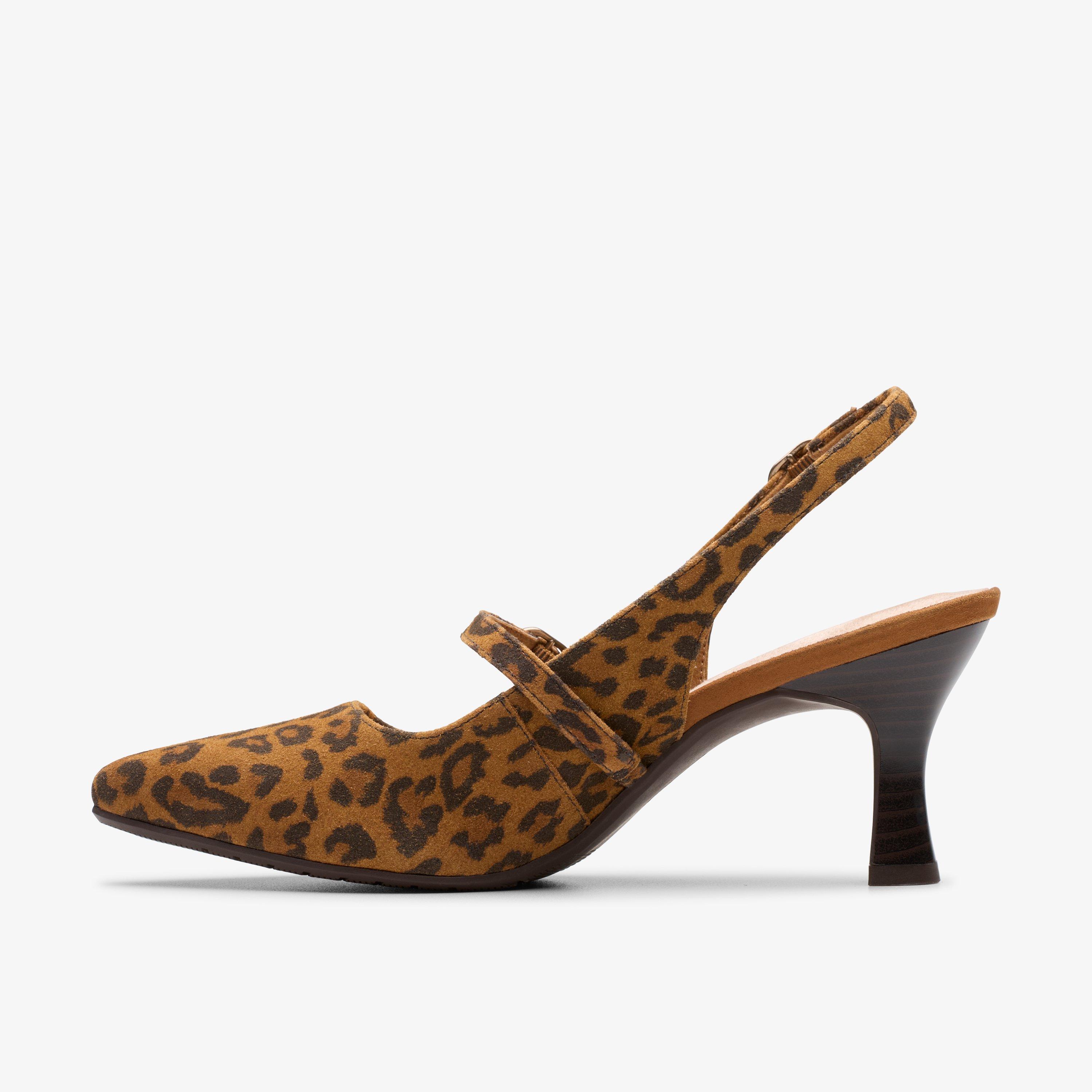 Zapatos de tacón alto tipo Mary Jane con estampado de leopardo y correa ...